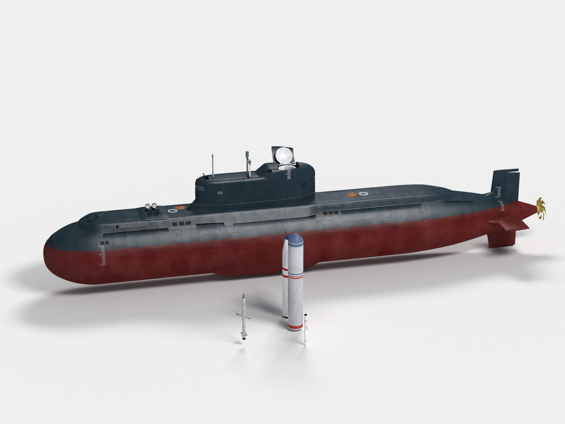 Type 032 Qing Class Submarine - 3D Model by FiniasK