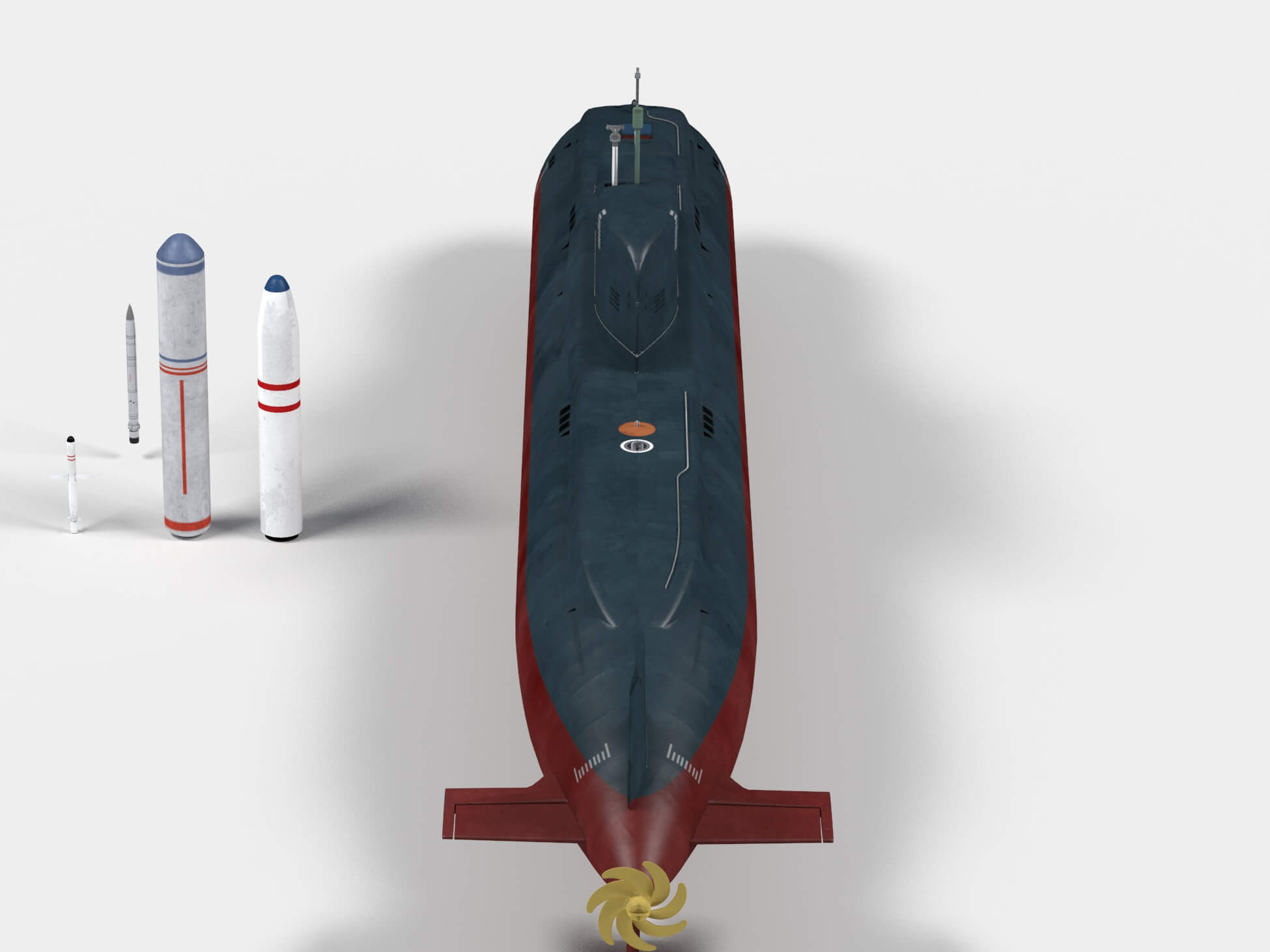 Type 032 Qing Class Submarine - 3D Model by FiniasK