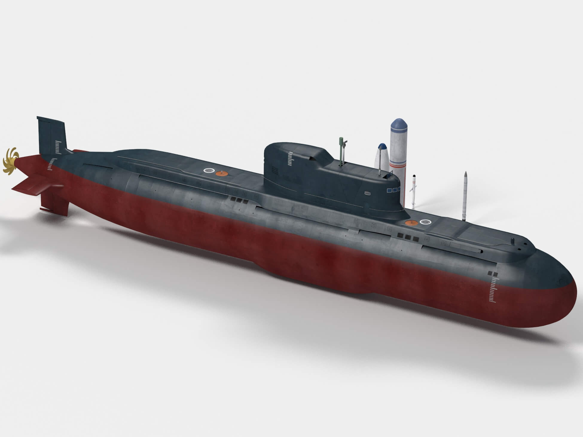 Type 032 Qing Class Submarine - 3D Model by FiniasK