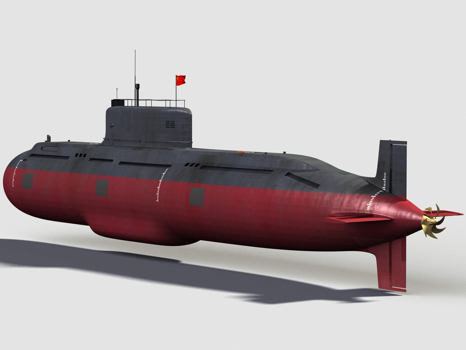 Type 032A Qing Class Submarine - 3D Model by FiniasK
