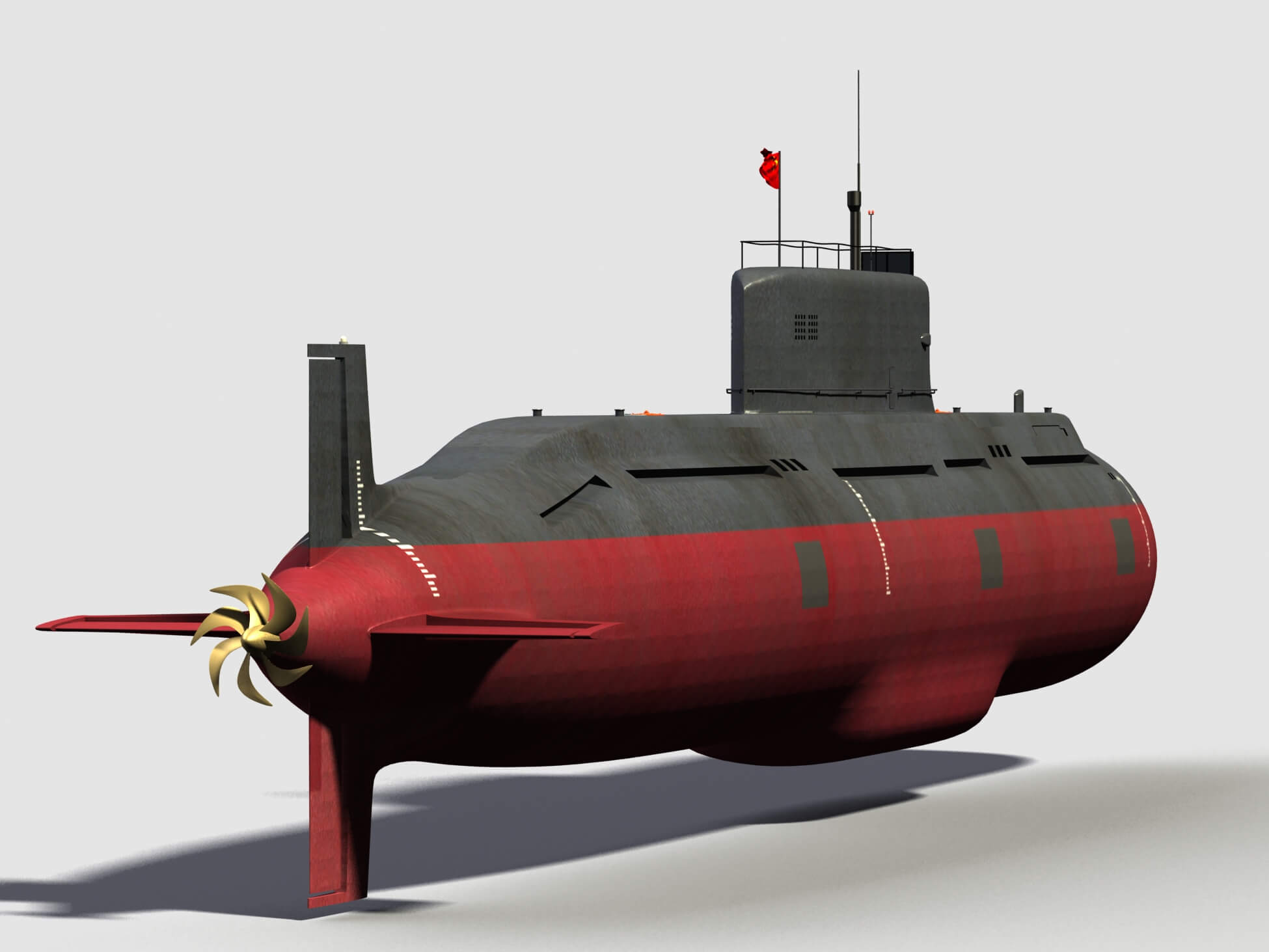 Type 032A Qing Class Submarine - 3D Model by FiniasK