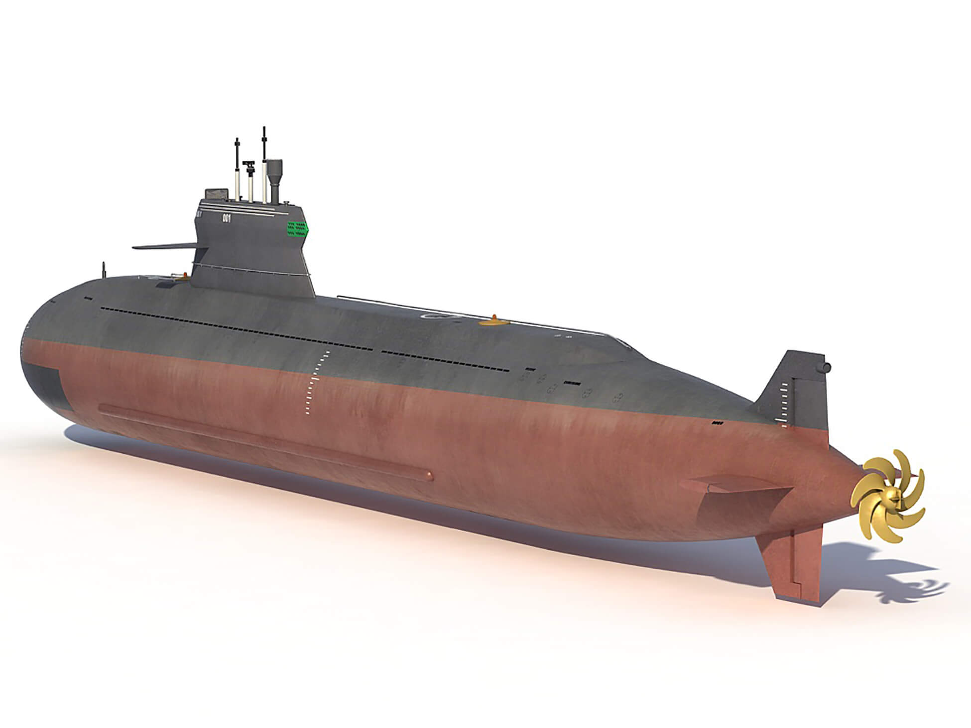 Type 039C Yuan 2 Class Submarine - 3D Model by FiniasK