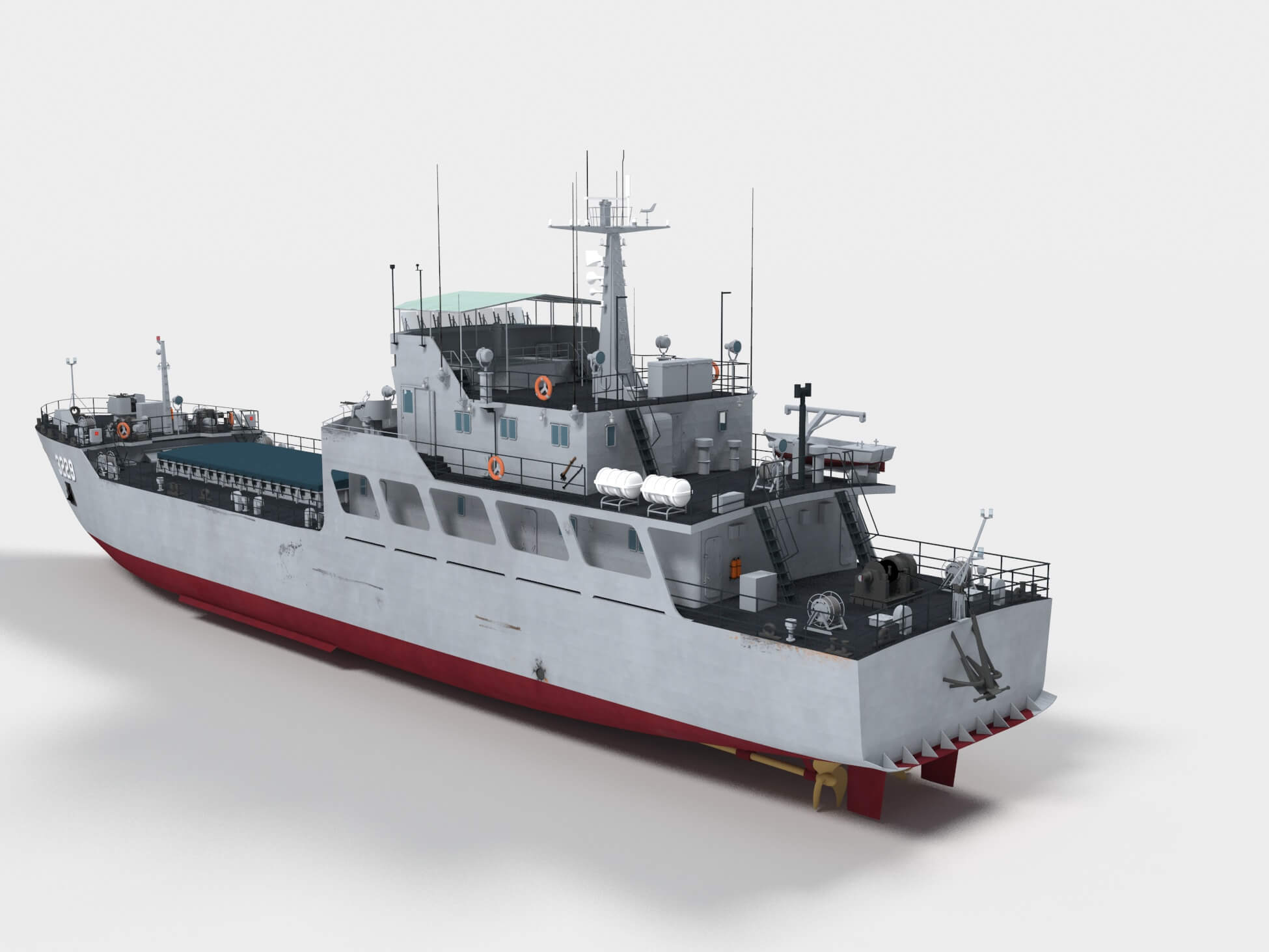 Type 074 Yuhai Class Landing Ship - 3D Model by FiniasK