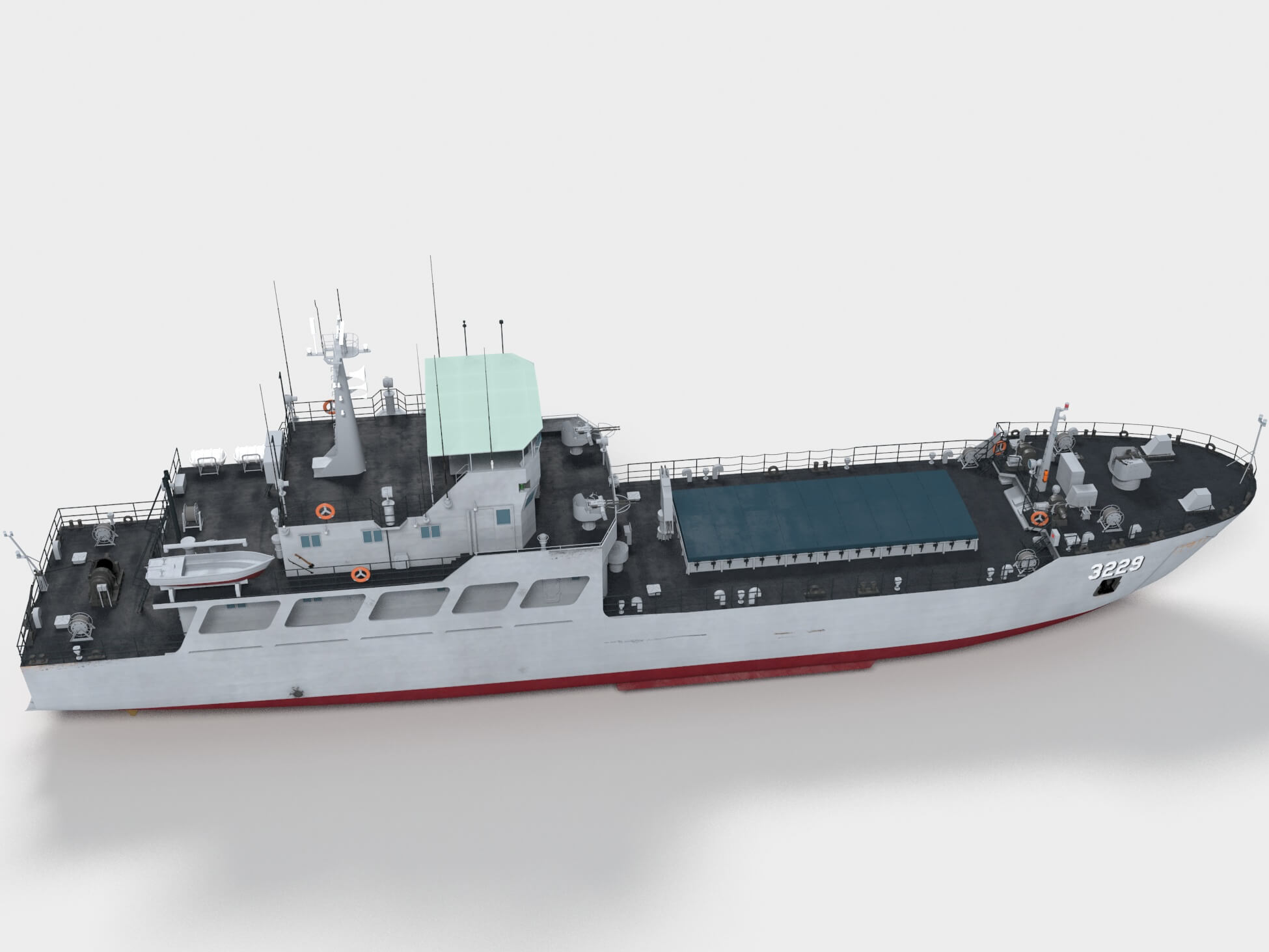 Type 074 Yuhai Class Landing Ship - 3D Model by FiniasK