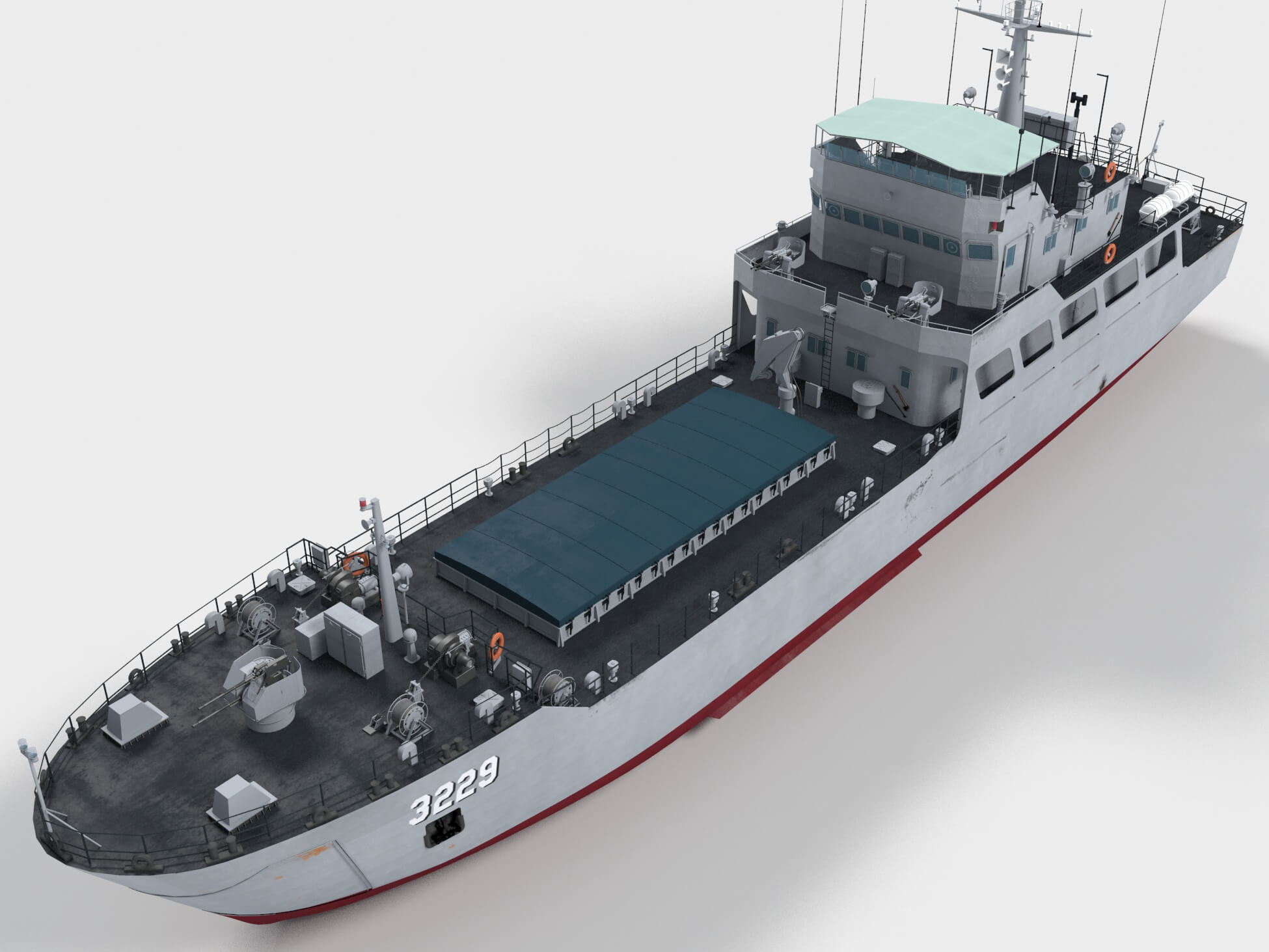 Type 074 Yuhai Class Landing Ship - 3D Model by FiniasK