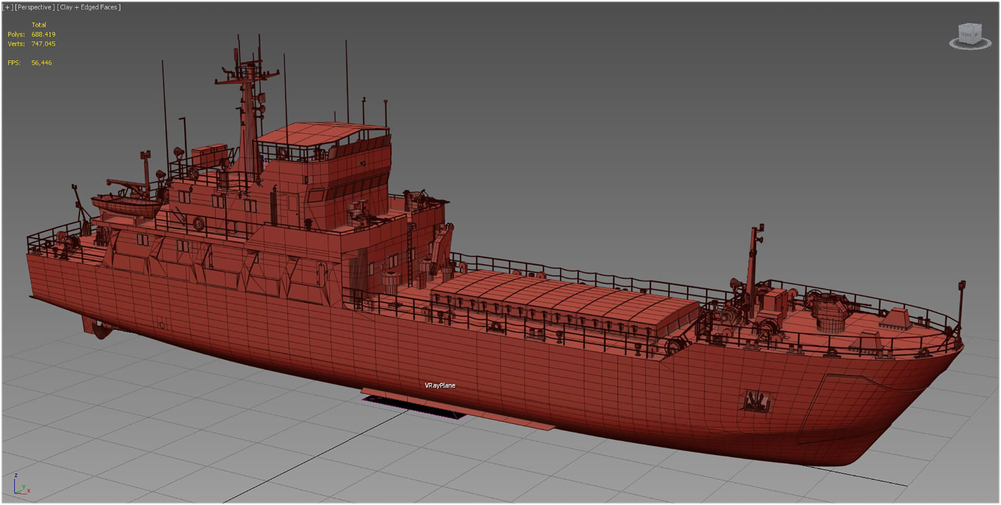 Type 074 Yuhai Class Landing Ship - 3D Model by FiniasK