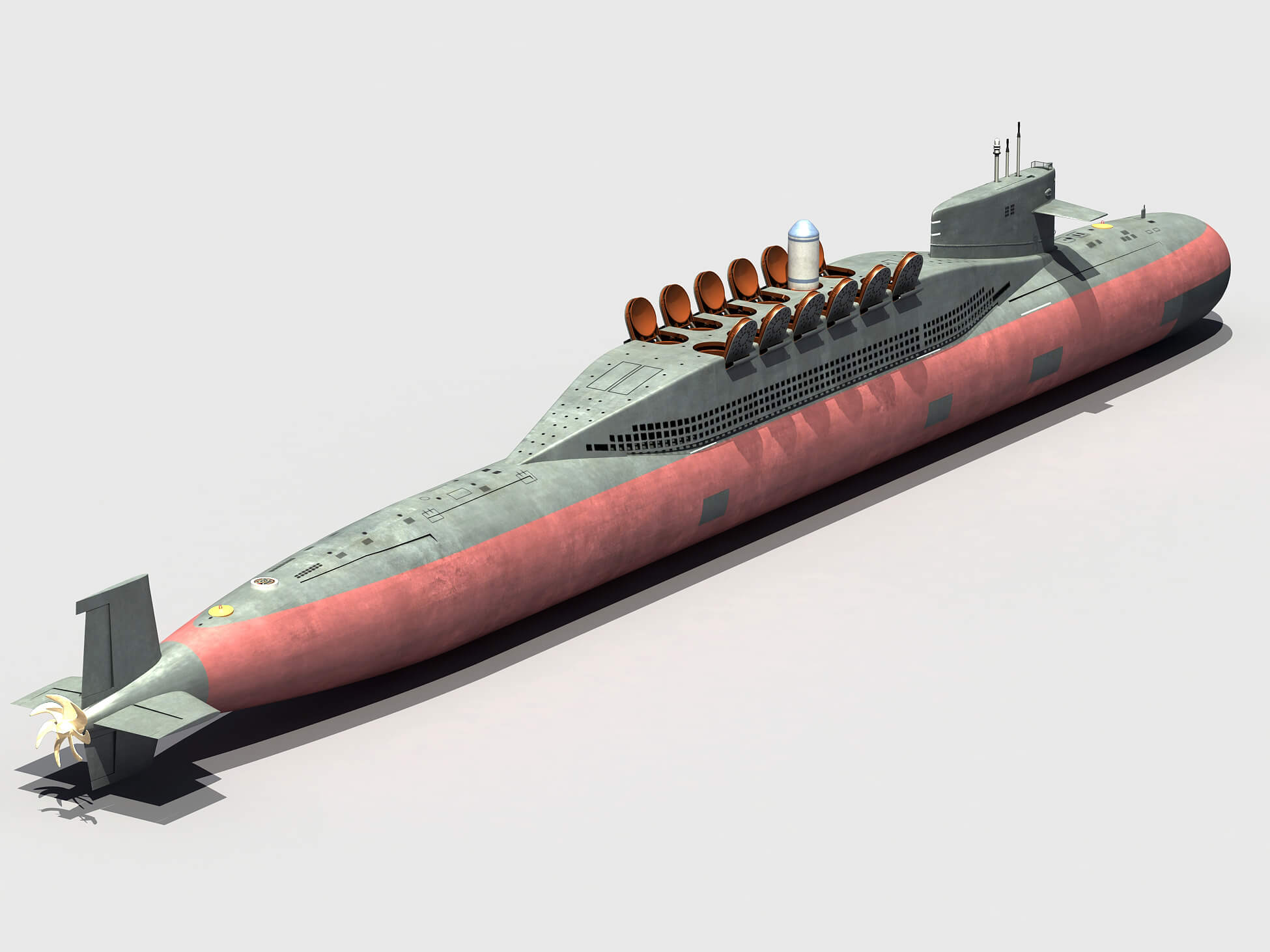 Type 094 Jin Class Submarine - 3D Model by FiniasK