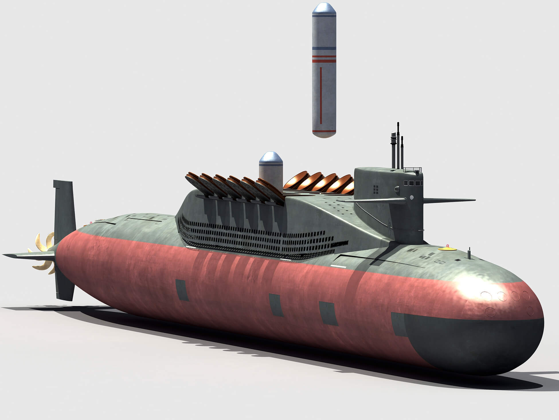 Type 094 Jin Class Submarine - 3D Model by FiniasK