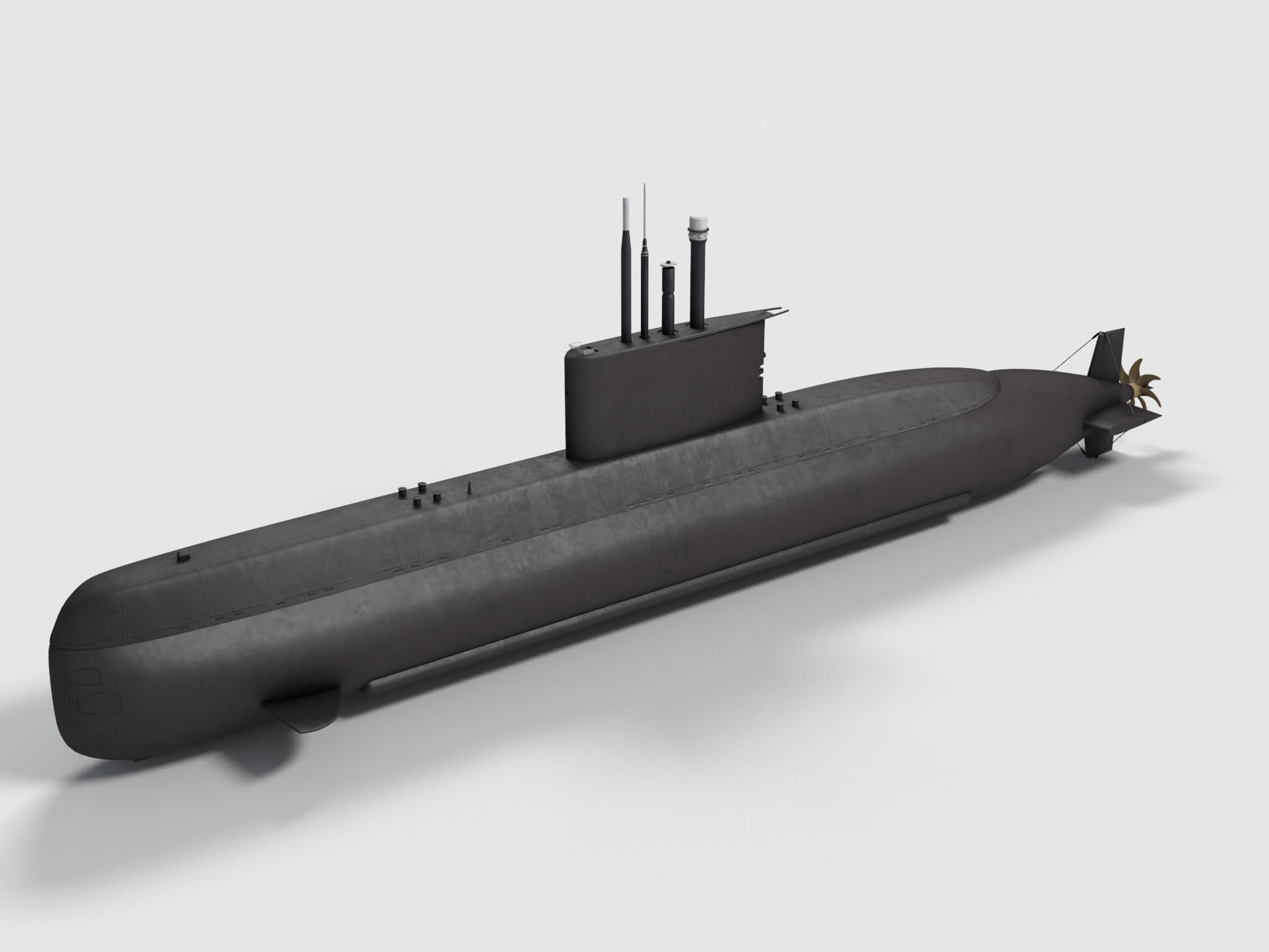 Type 209-1400 Submarine 3D Model by FiniasK