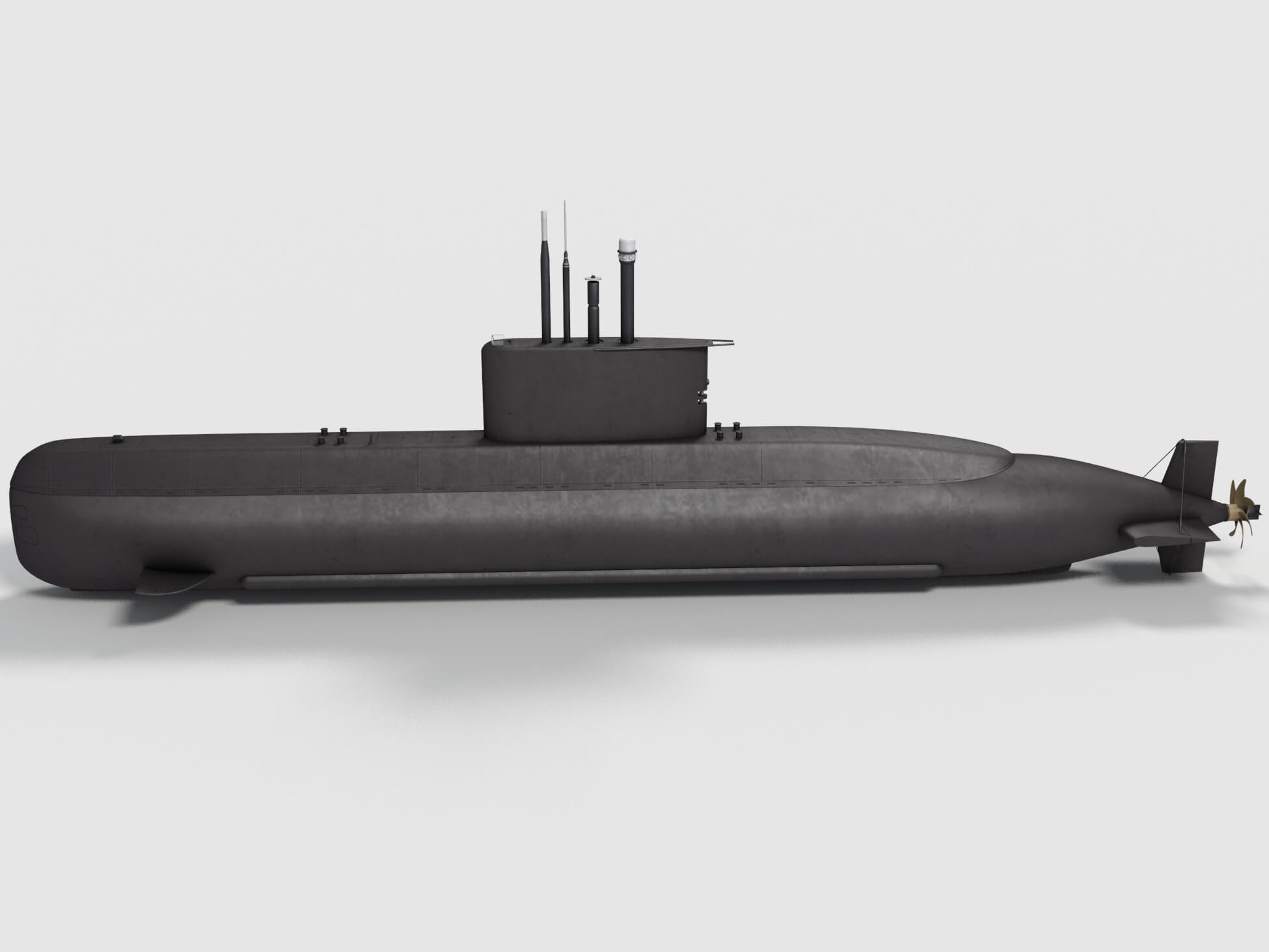 Type 209-1400 Submarine 3D Model by FiniasK