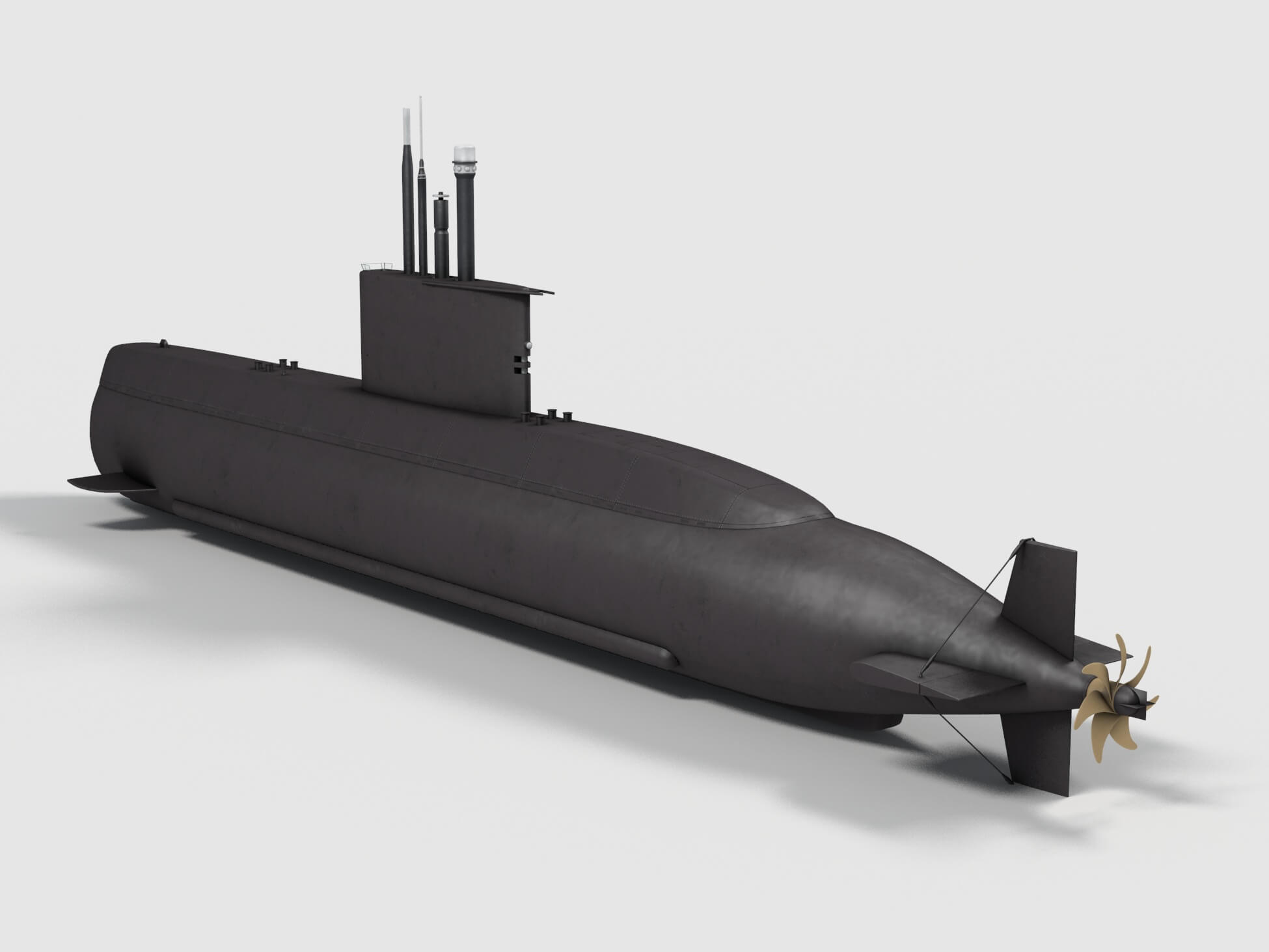 Type 209-1400 Submarine 3D Model by FiniasK