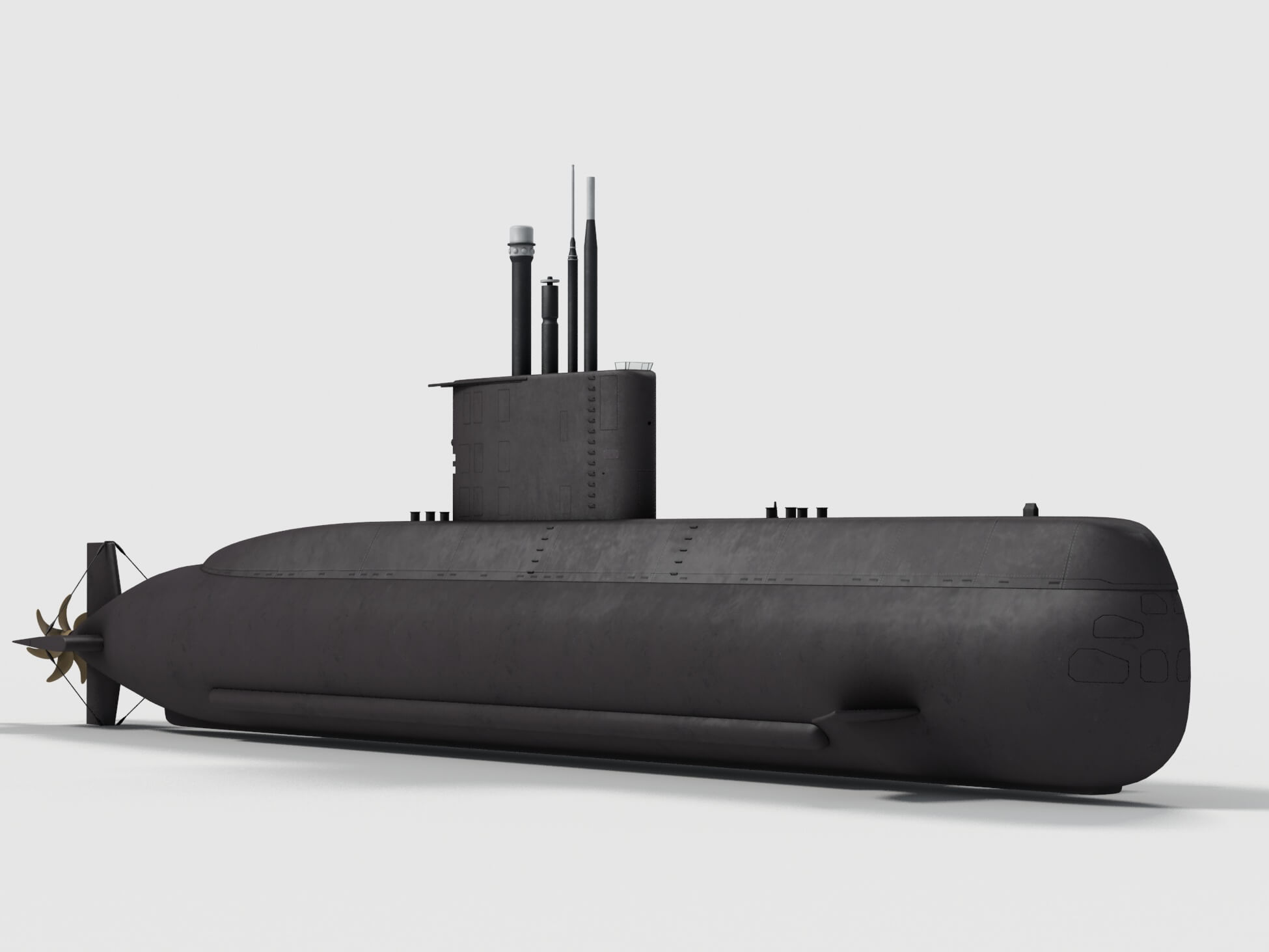 Type 209-1400 Submarine 3D Model by FiniasK