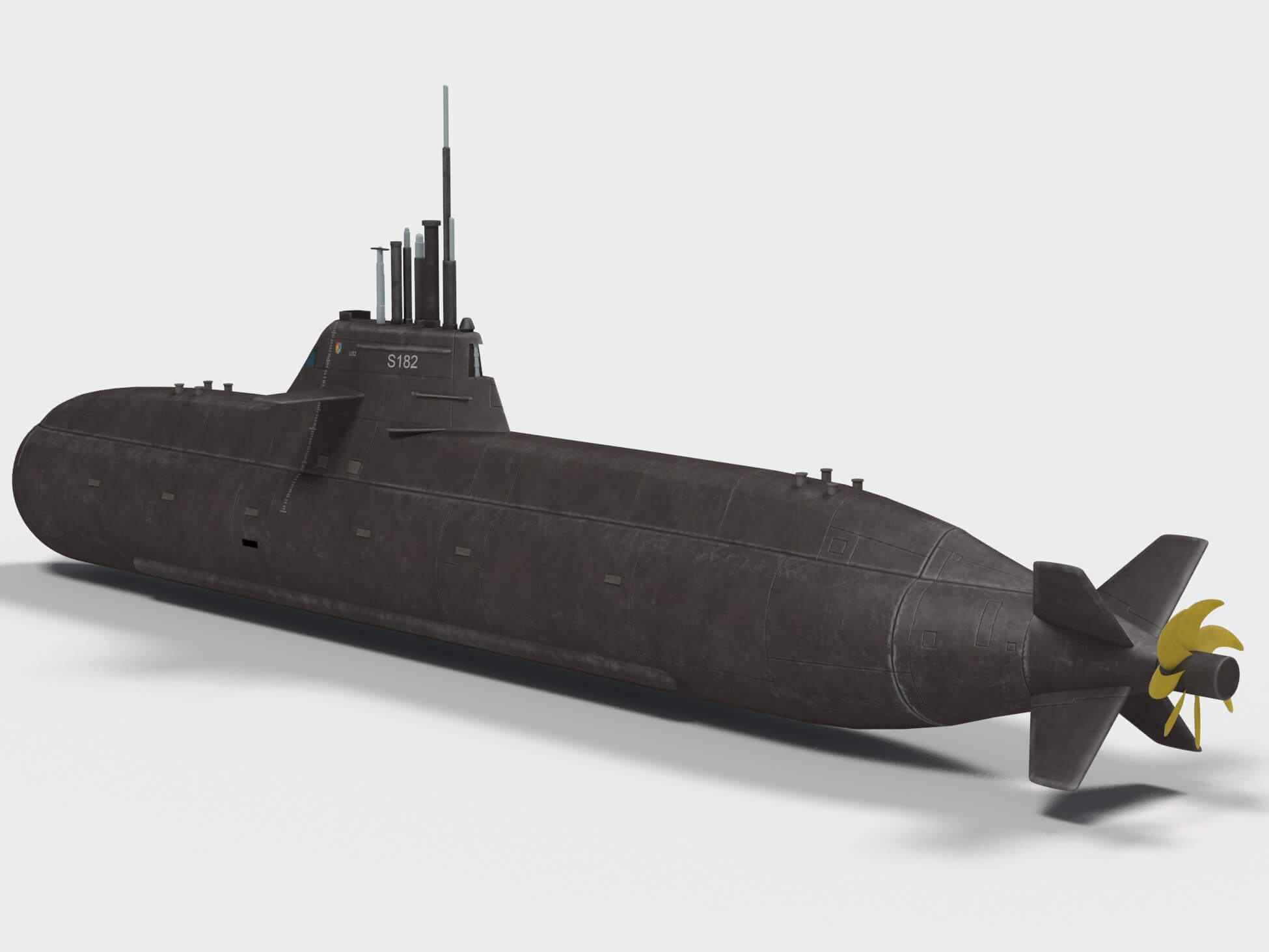Type 212A Submarine - 3D Model by FiniasK