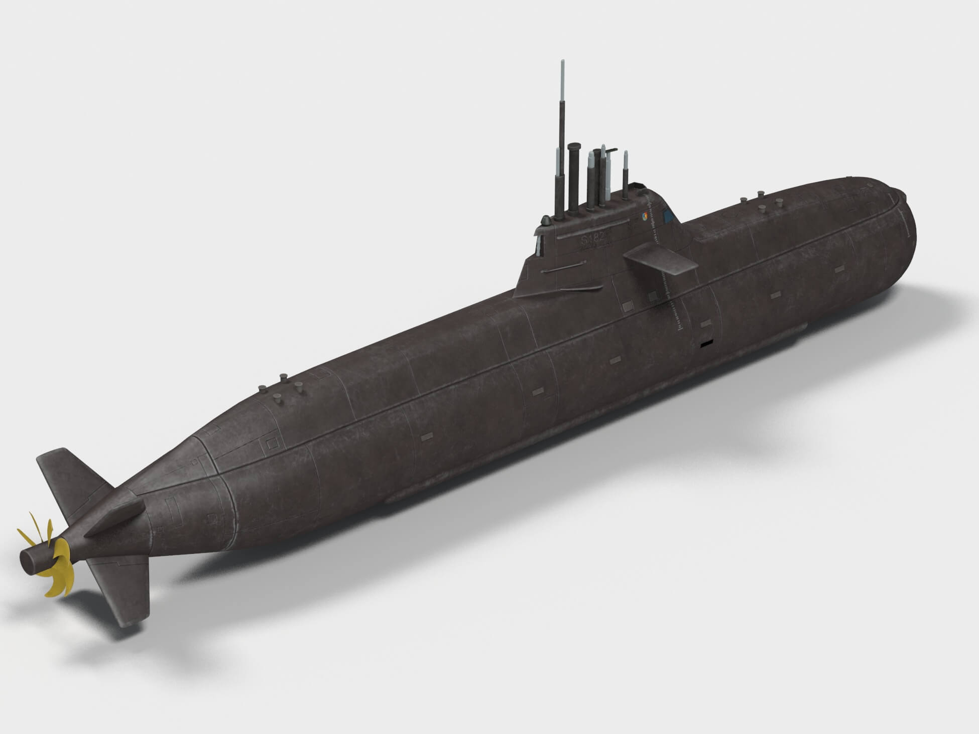 Type 212A Submarine - 3D Model by FiniasK