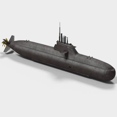 Type 212A Submarine - 3D Model by FiniasK