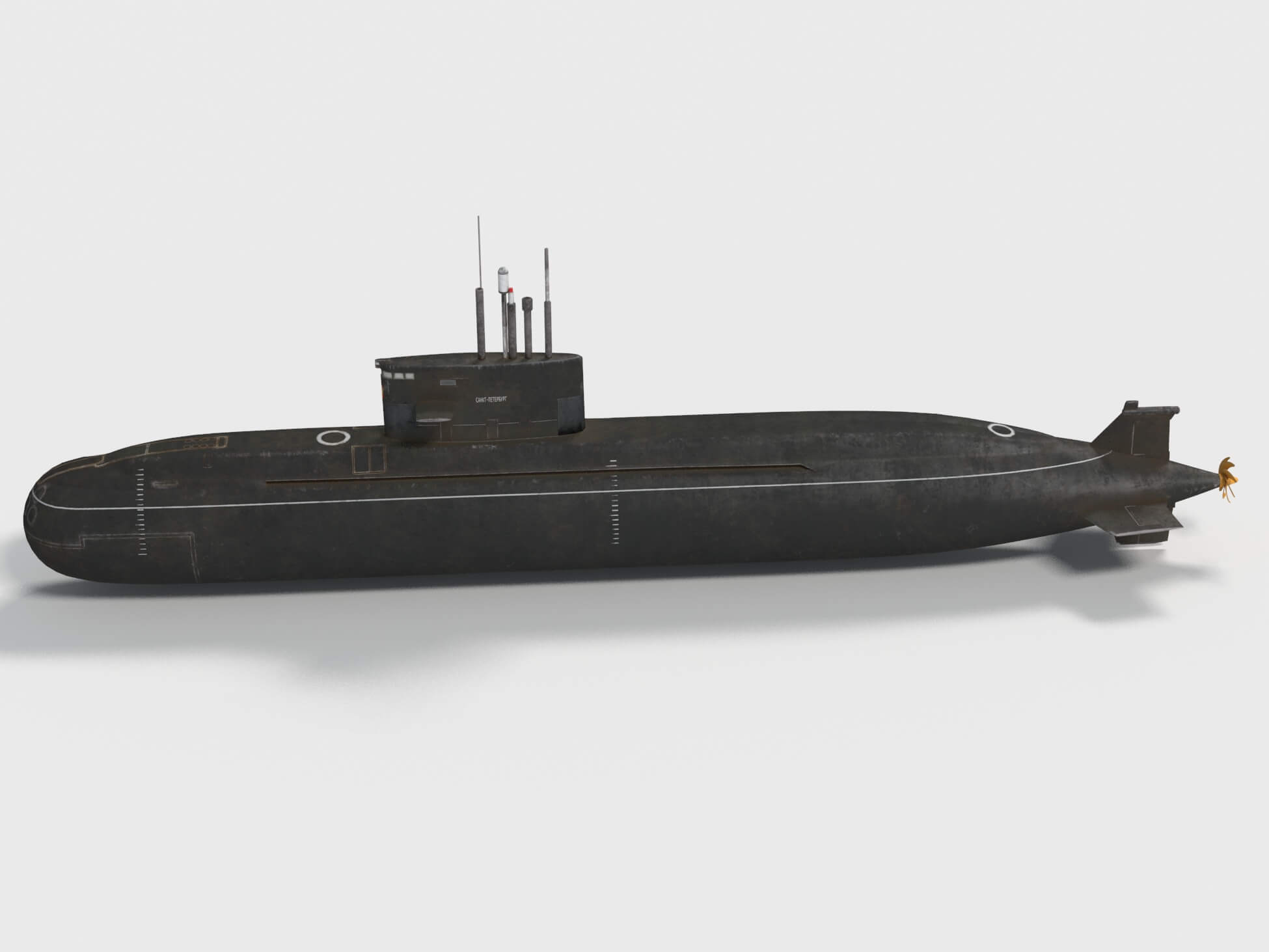 Type 677 Saint Petesburg B-585 Lada Class Submarine 3D Model by FiniasK