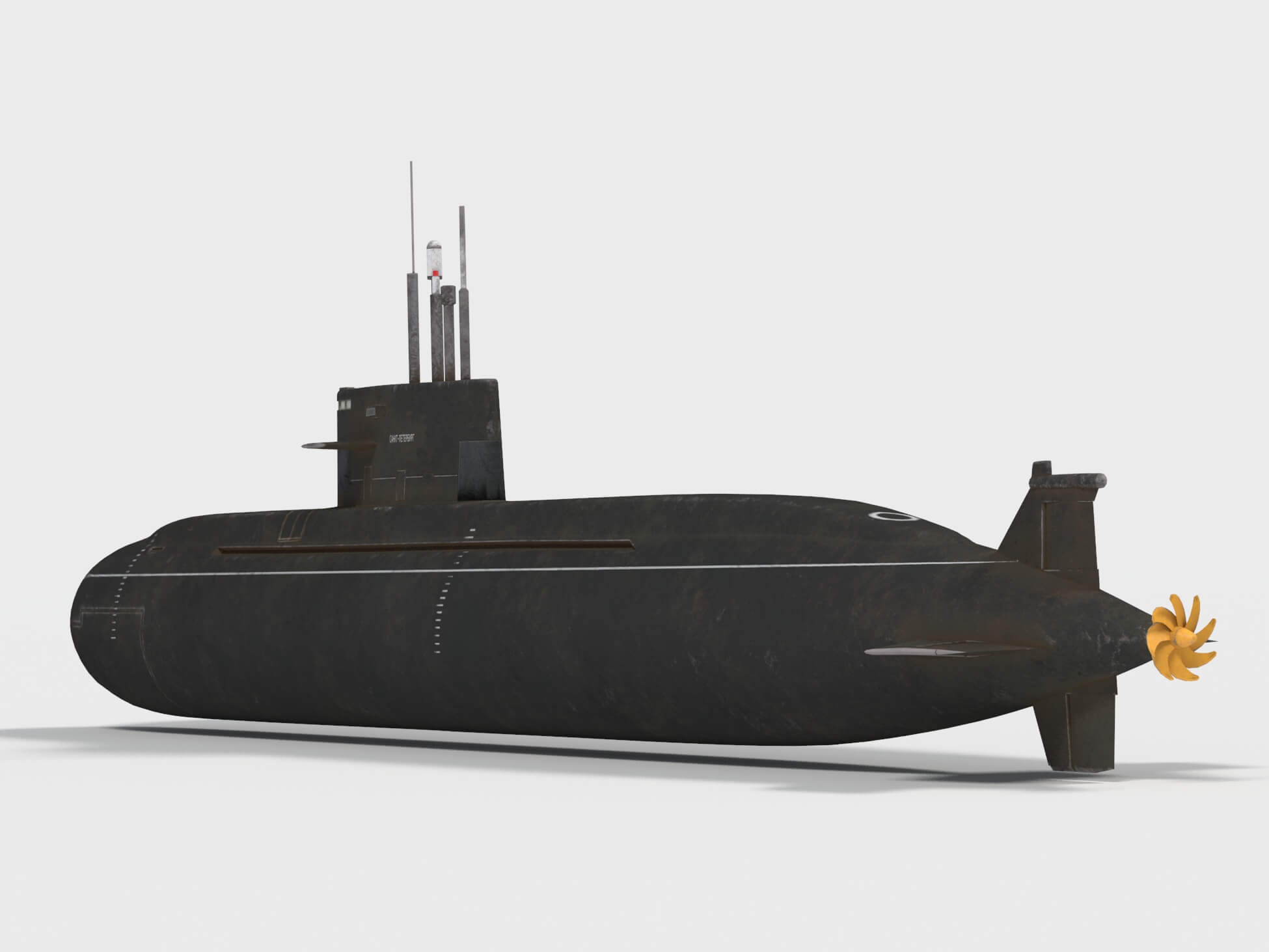 Type 677 Saint Petesburg B-585 Lada Class Submarine 3D Model by FiniasK