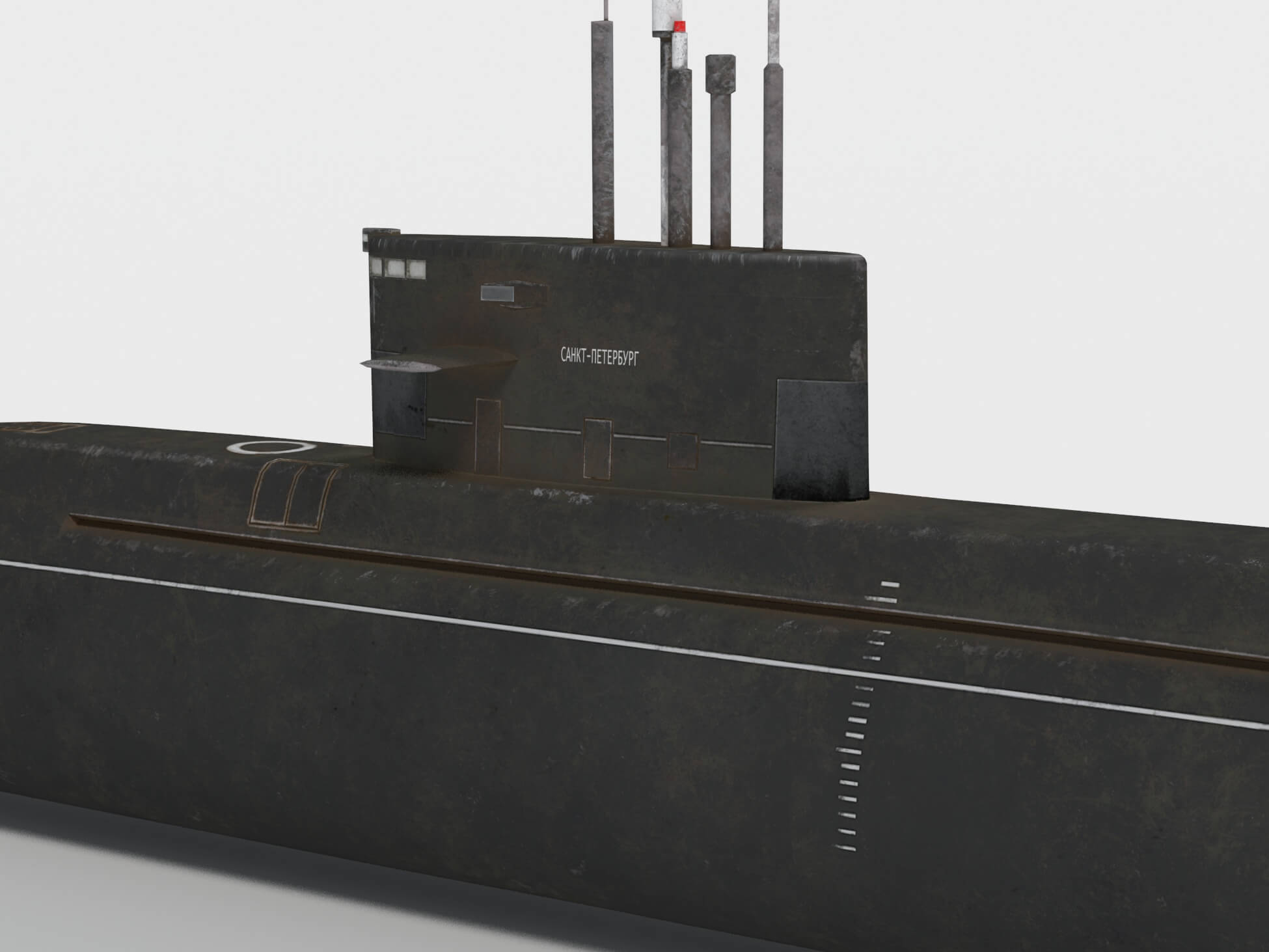 Type 677 Saint Petesburg B-585 Lada Class Submarine 3D Model by FiniasK