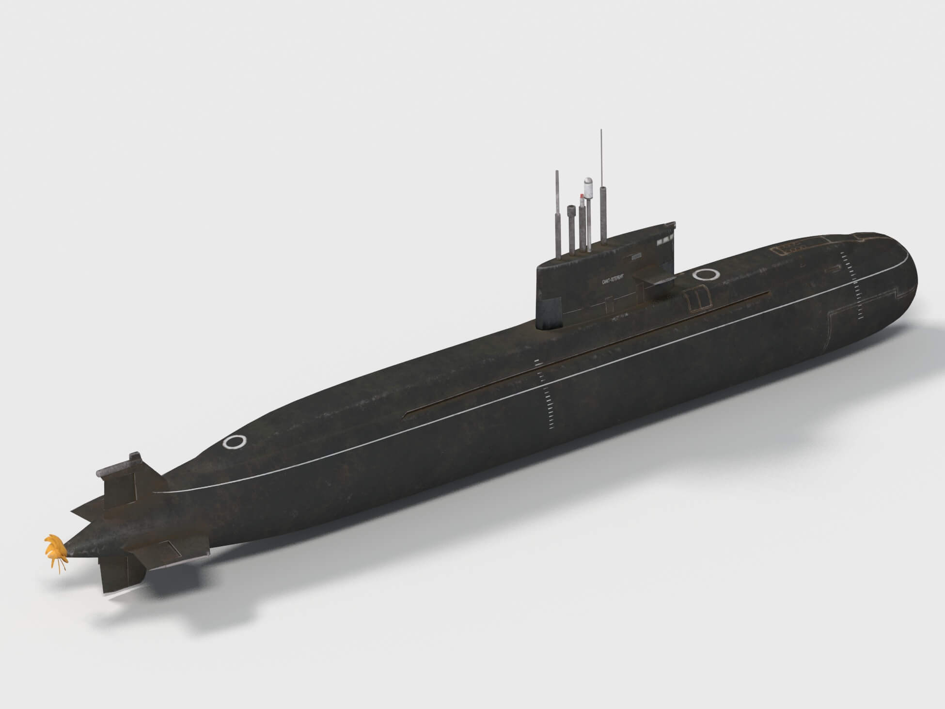 Type 677 Saint Petesburg B-585 Lada Class Submarine 3D Model by FiniasK