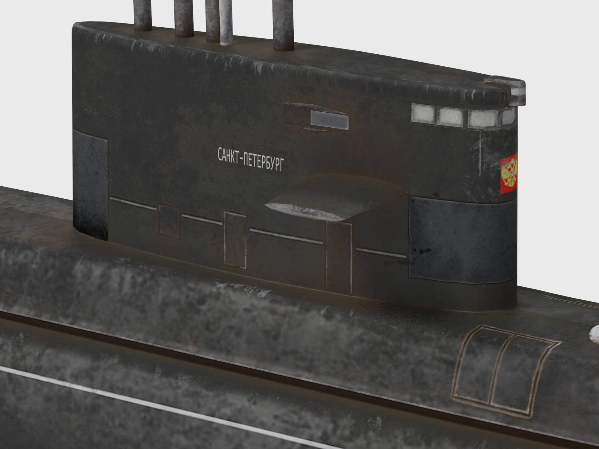 Type 677 Saint Petesburg B-585 Lada Class Submarine 3D Model by FiniasK