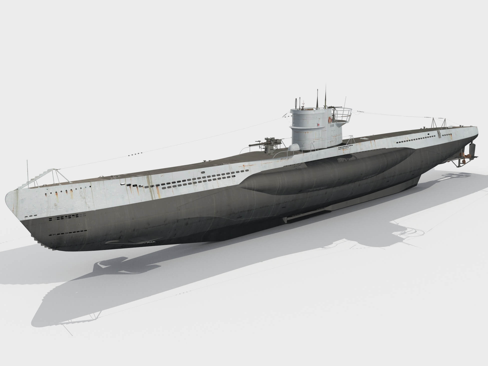 U-Boat Type VII B Submarine 3D Model by FiniasK