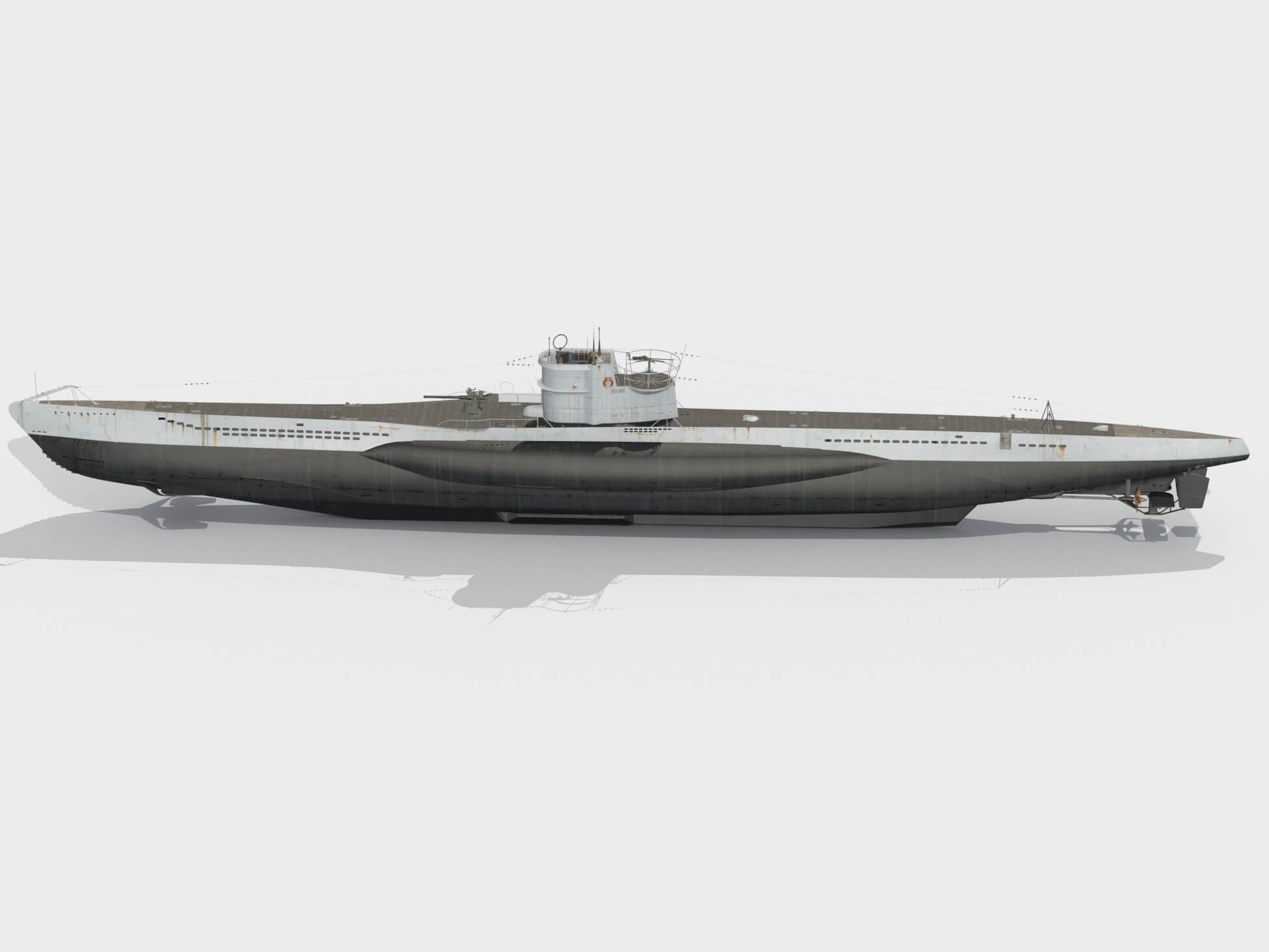 U-Boat Type VII B Submarine 3D Model by FiniasK