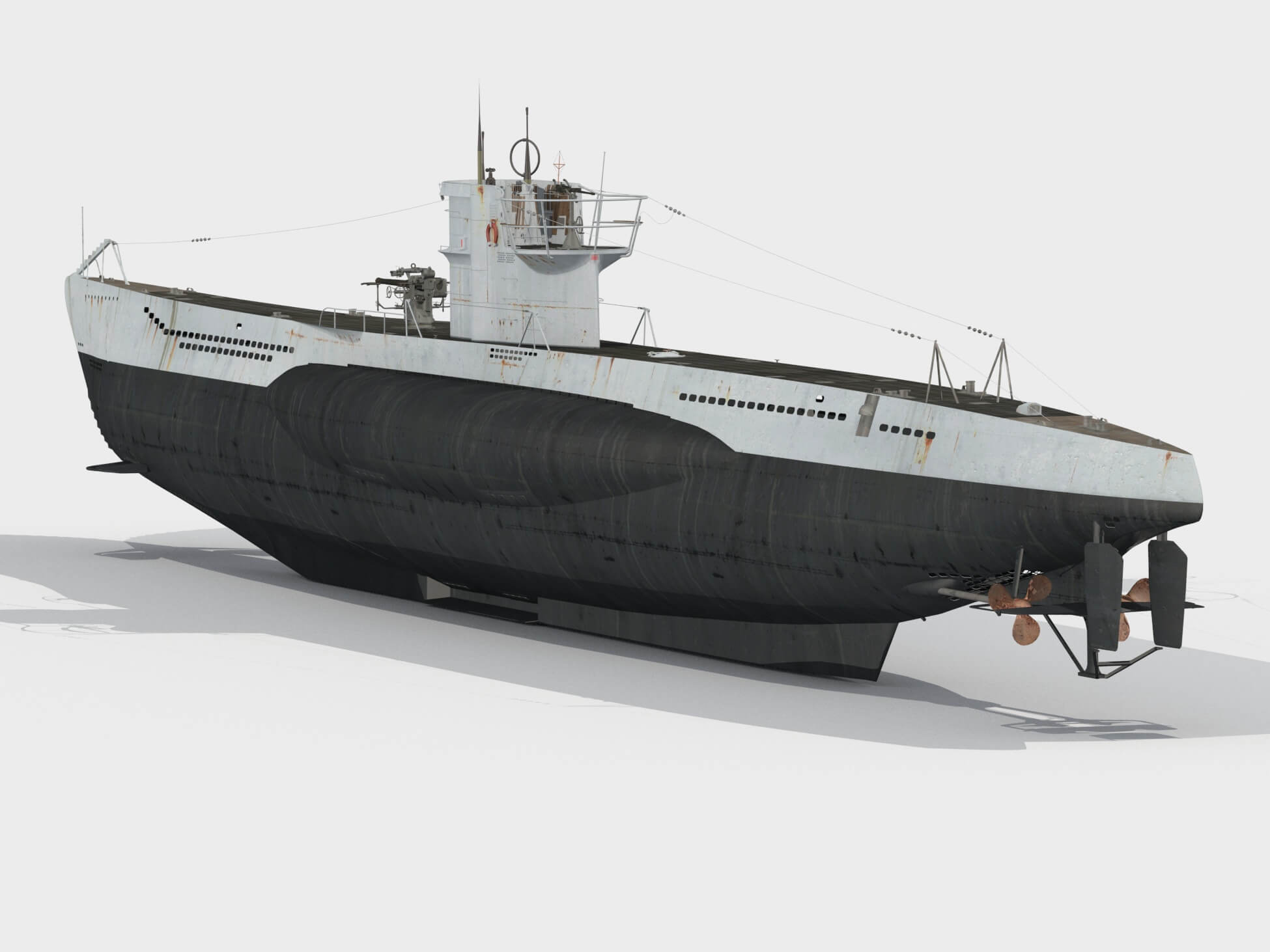 U-Boat Type VII B Submarine 3D Model by FiniasK