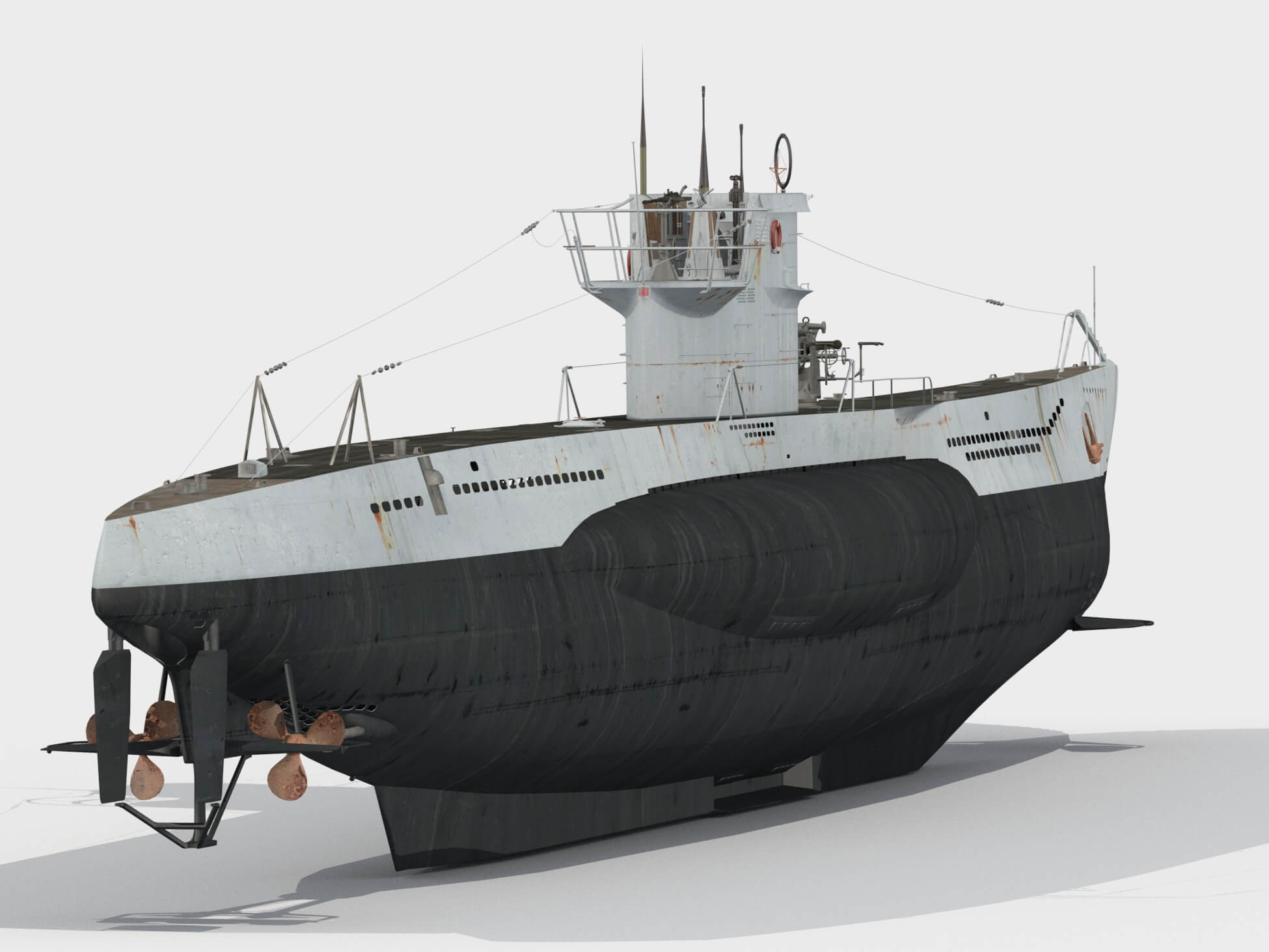 U-Boat Type VII B Submarine 3D Model by FiniasK