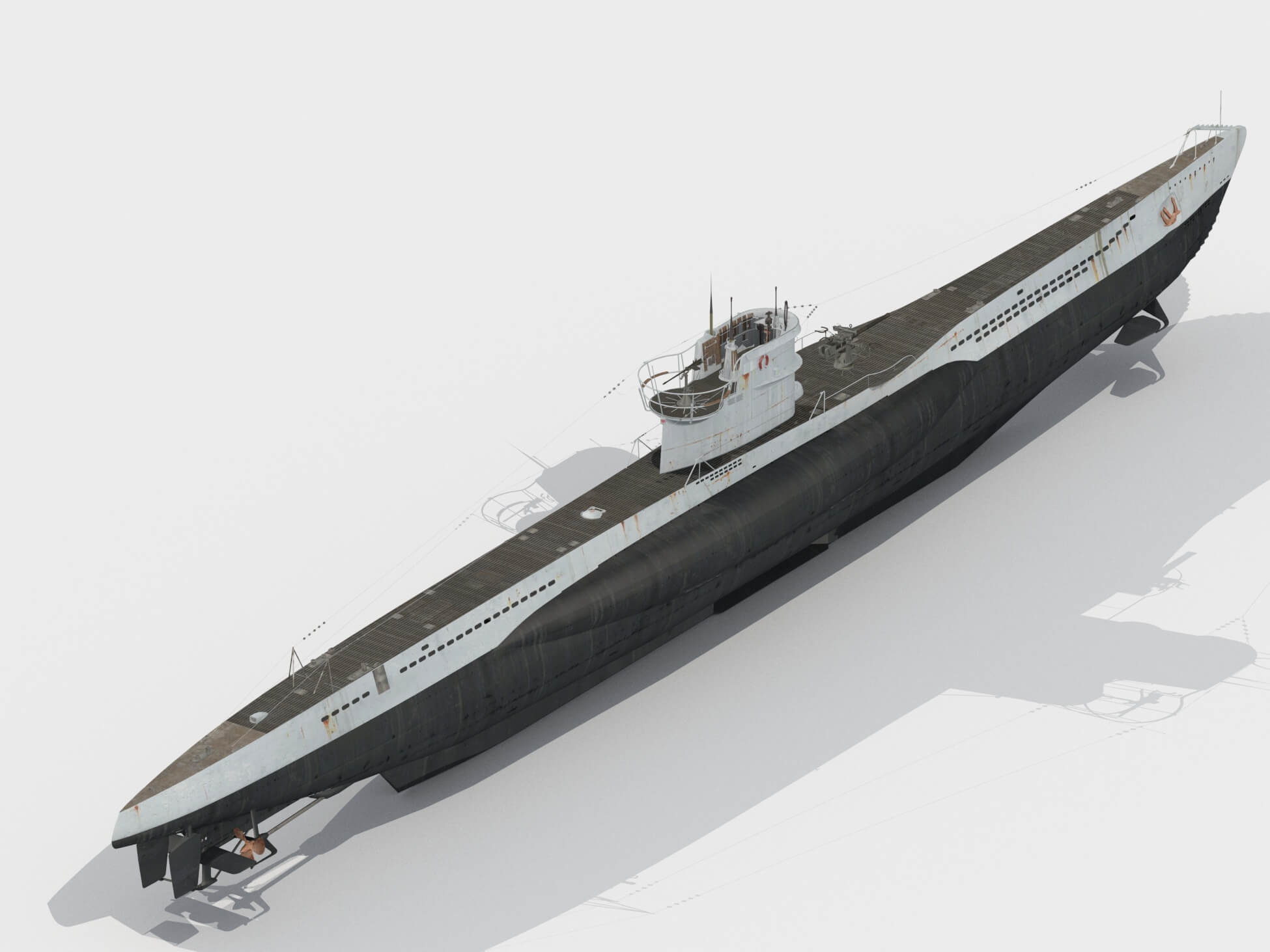 U-Boat Type VII B Submarine 3D Model by FiniasK