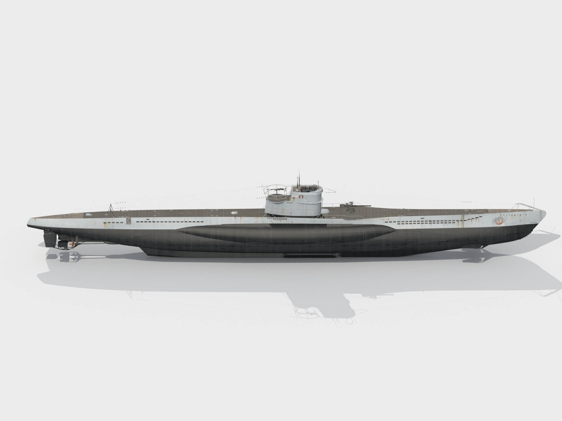 U-Boat Type VII B Submarine 3D Model by FiniasK