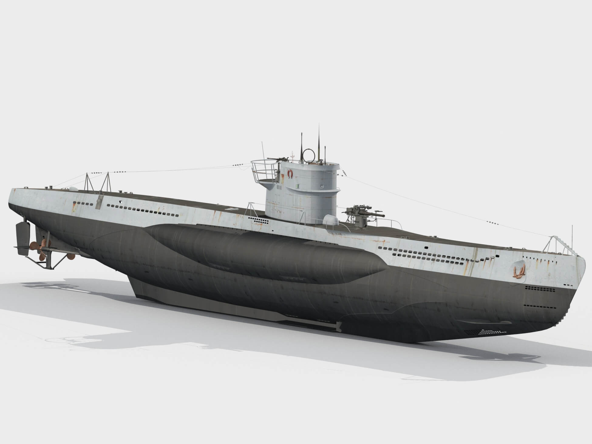 U-Boat Type VII B Submarine 3D Model by FiniasK
