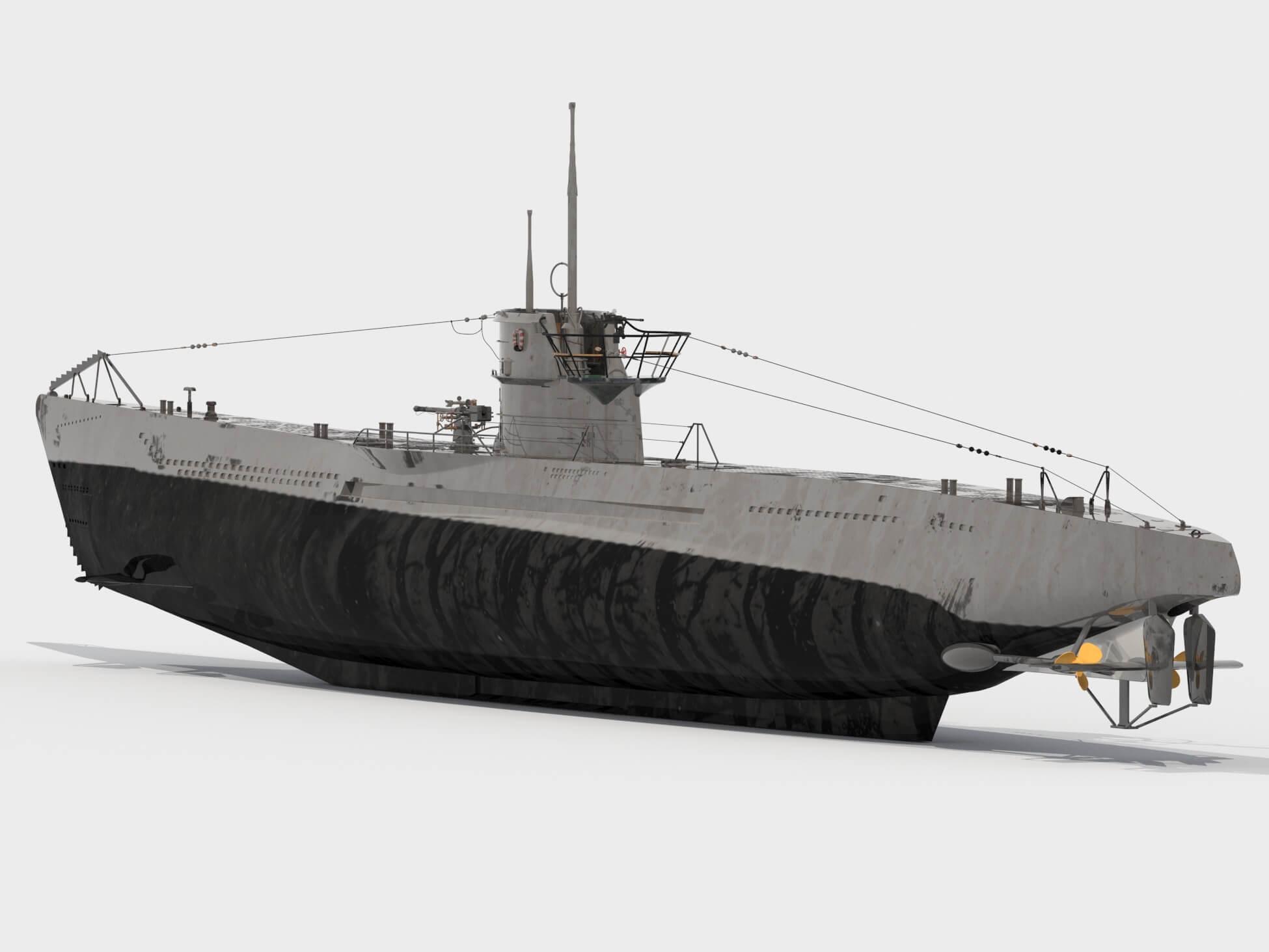 Uboat Type VII C Submarine - 3D Model by FiniasK