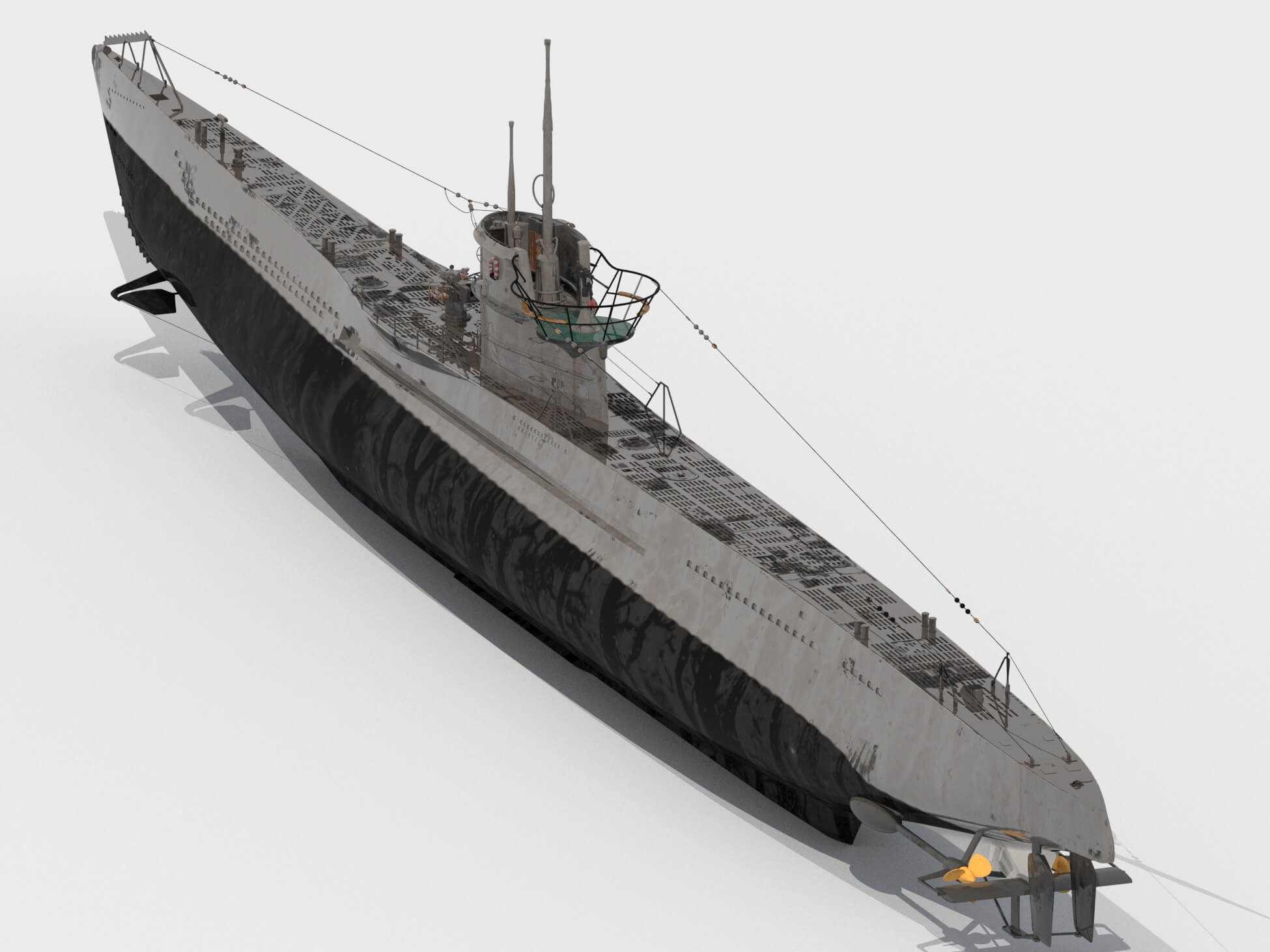 Uboat Type VII C Submarine - 3D Model by FiniasK