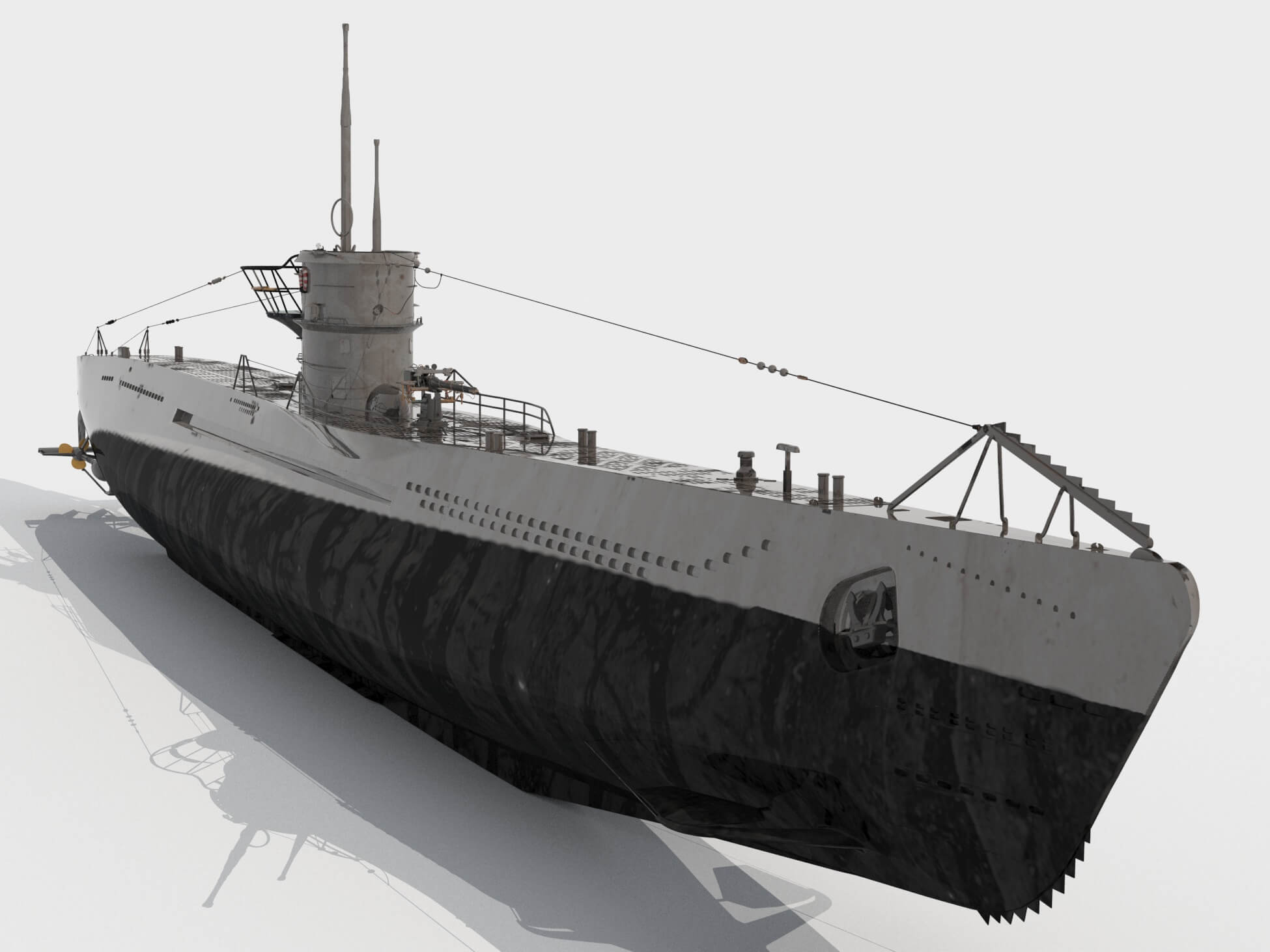 Uboat Type VII C Submarine - 3D Model by FiniasK