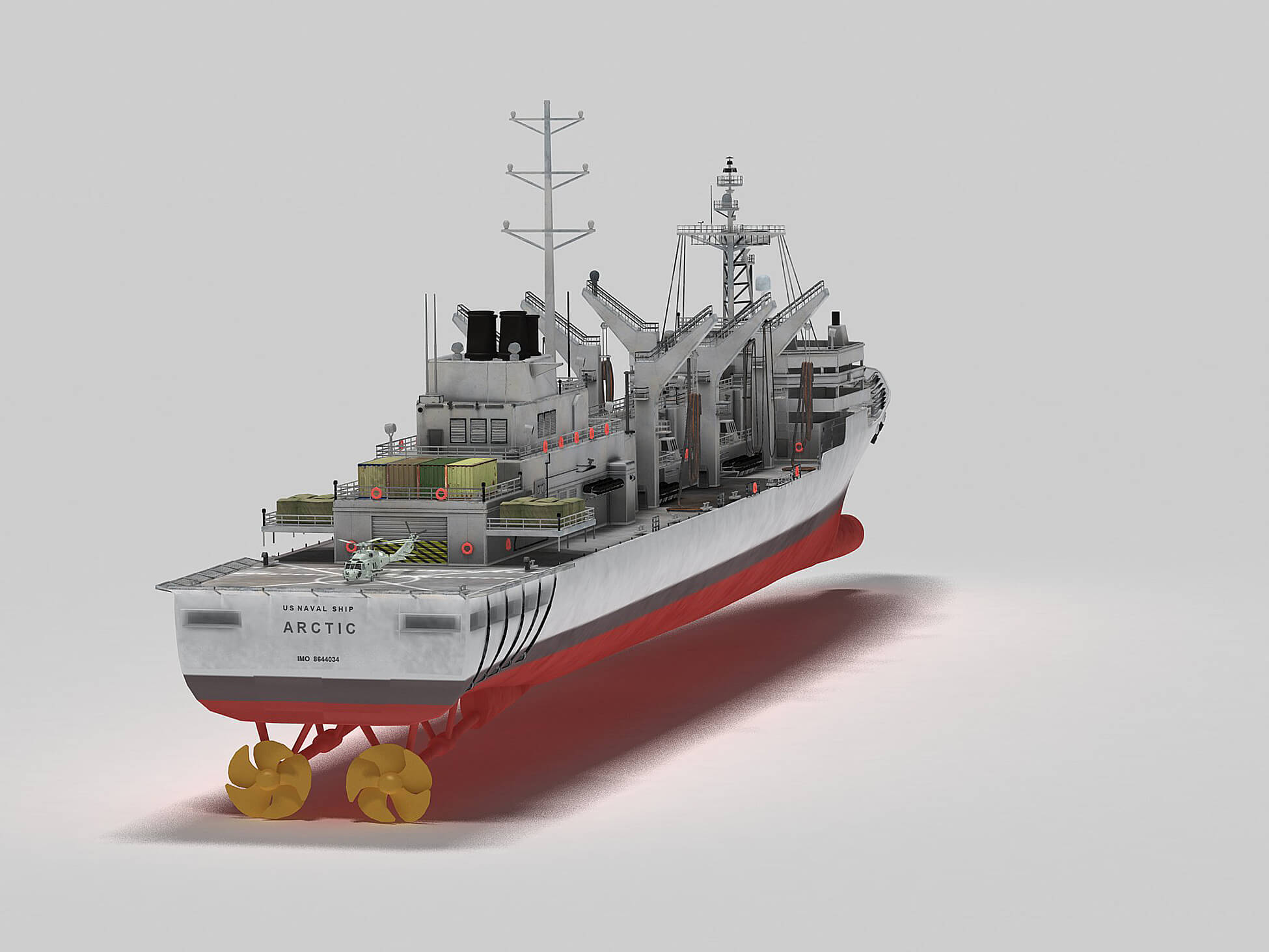 USNS Arctic (T-AOE-8) Supply Ship 3D Model by FiniasK