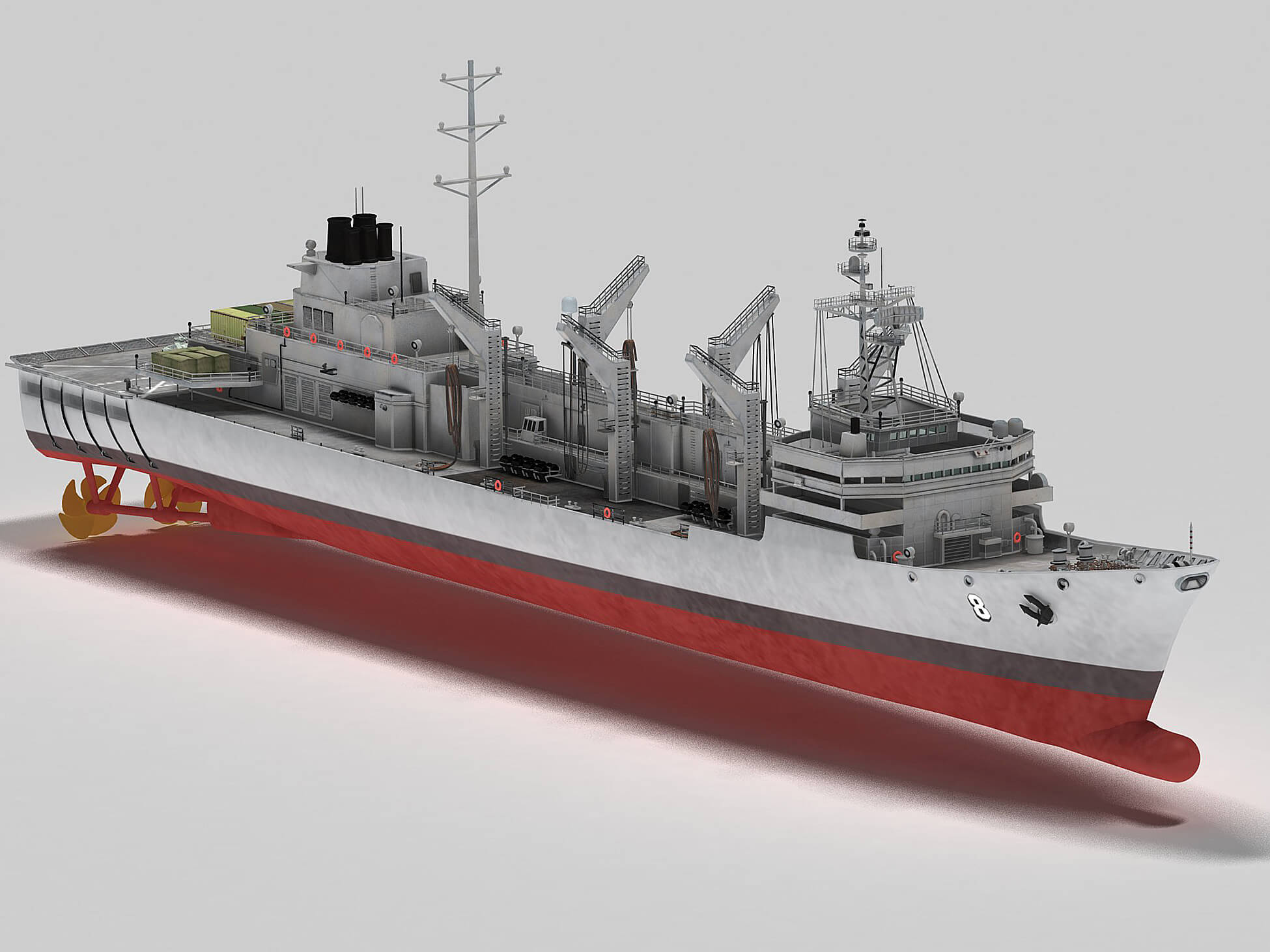 USNS Arctic (T-AOE-8) Supply Ship 3D Model by FiniasK