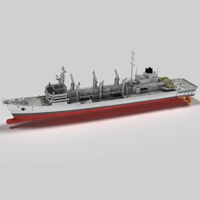 USNS Arctic (T-AOE-8) Supply Ship 3D Model by FiniasK