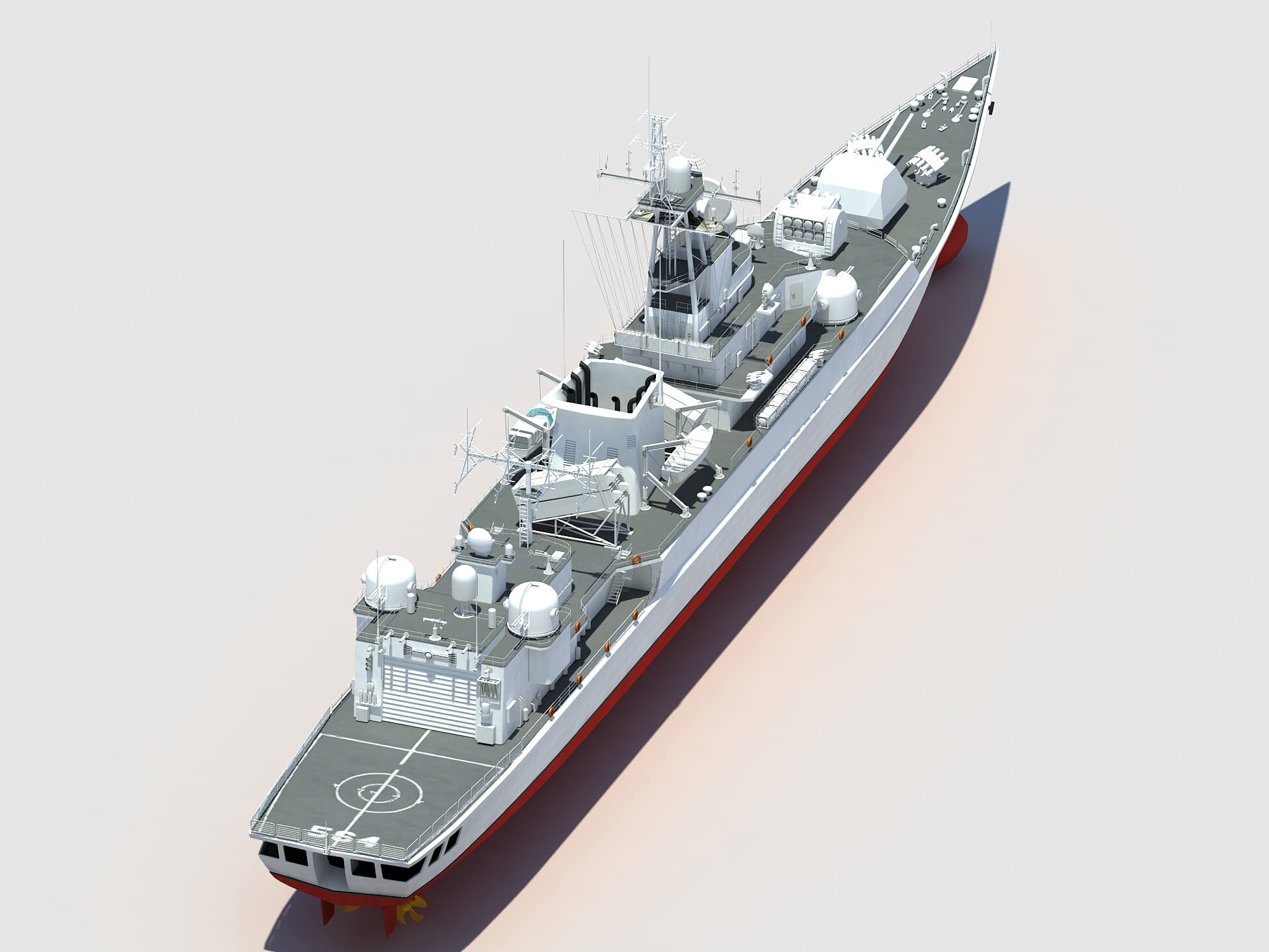 Yichang 564 Type 053H3 Jiangwei II Class Frigate - 3D Model by FiniasK