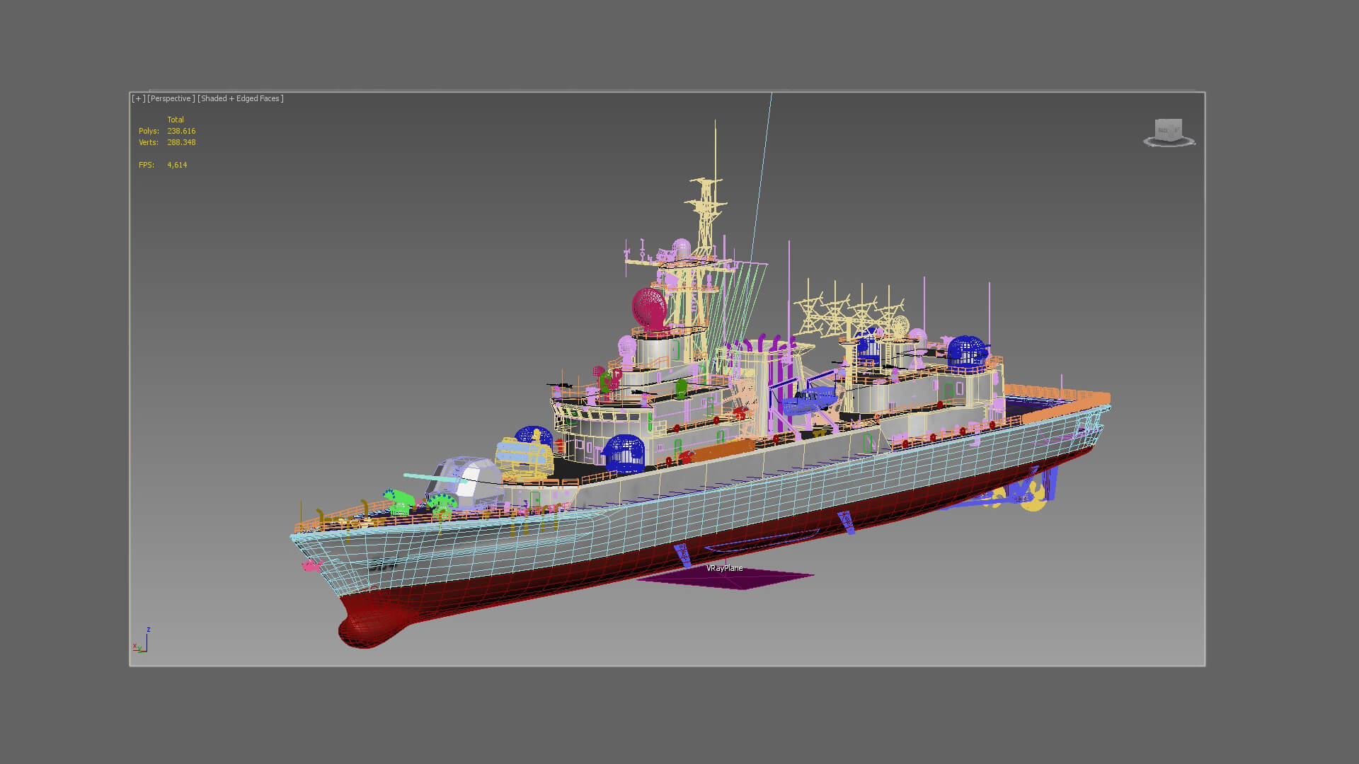 Yichang 564 Type 053H3 Jiangwei II Class Frigate - 3D Model by FiniasK