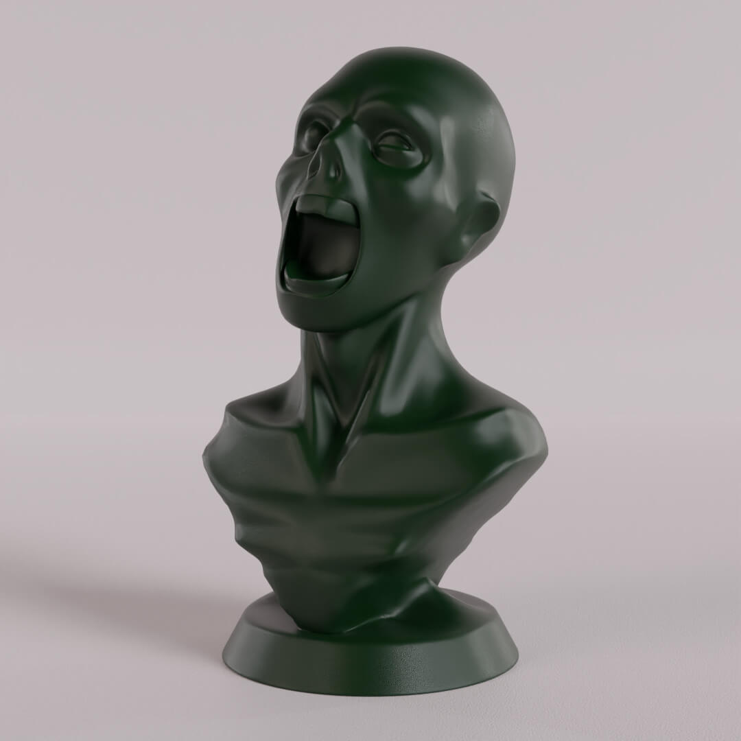 Bust Zombie Stylized - 3D Print Model by finny760