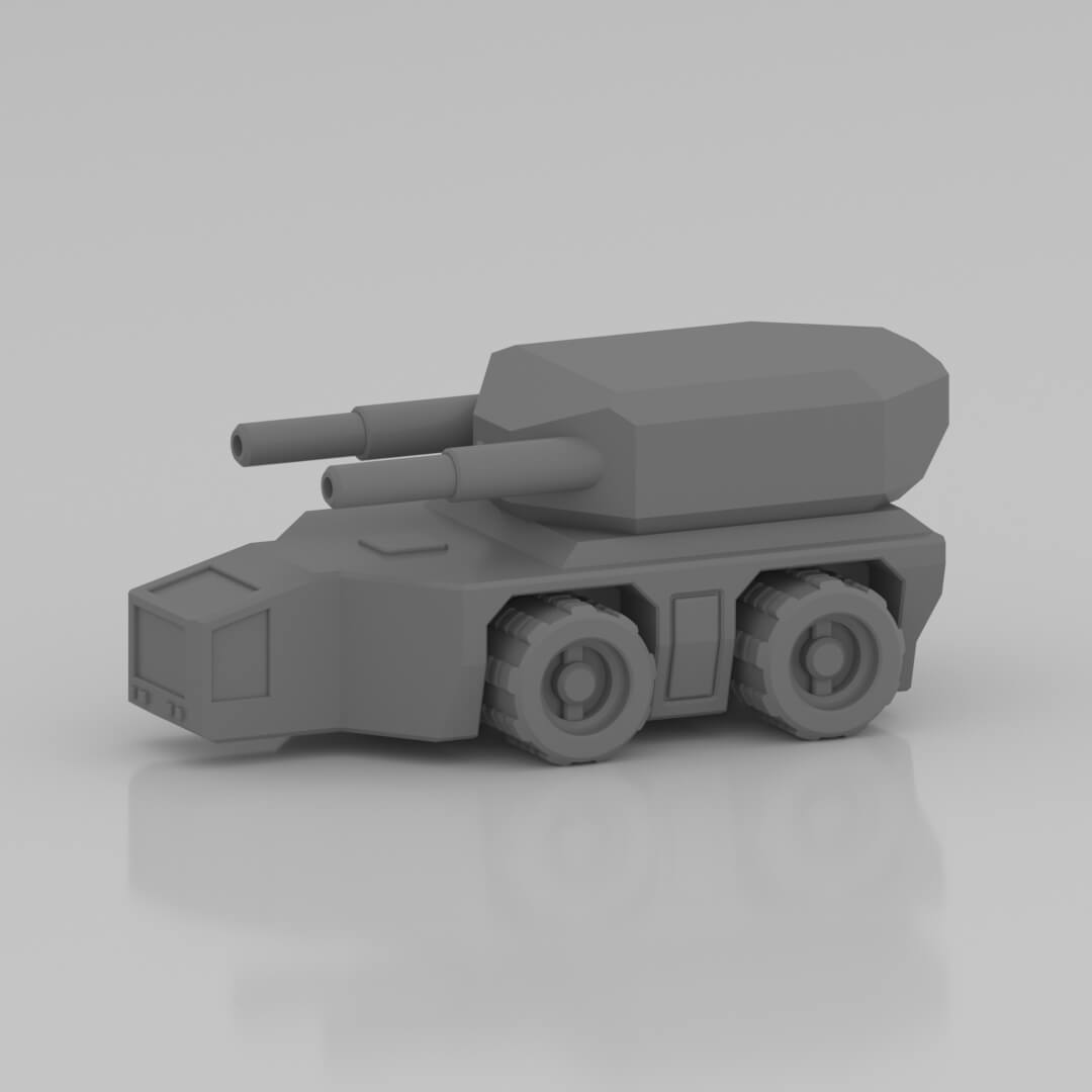 Sci-Fi Heavy Artillery Fighting Vehicle 3D Print Model by finny760