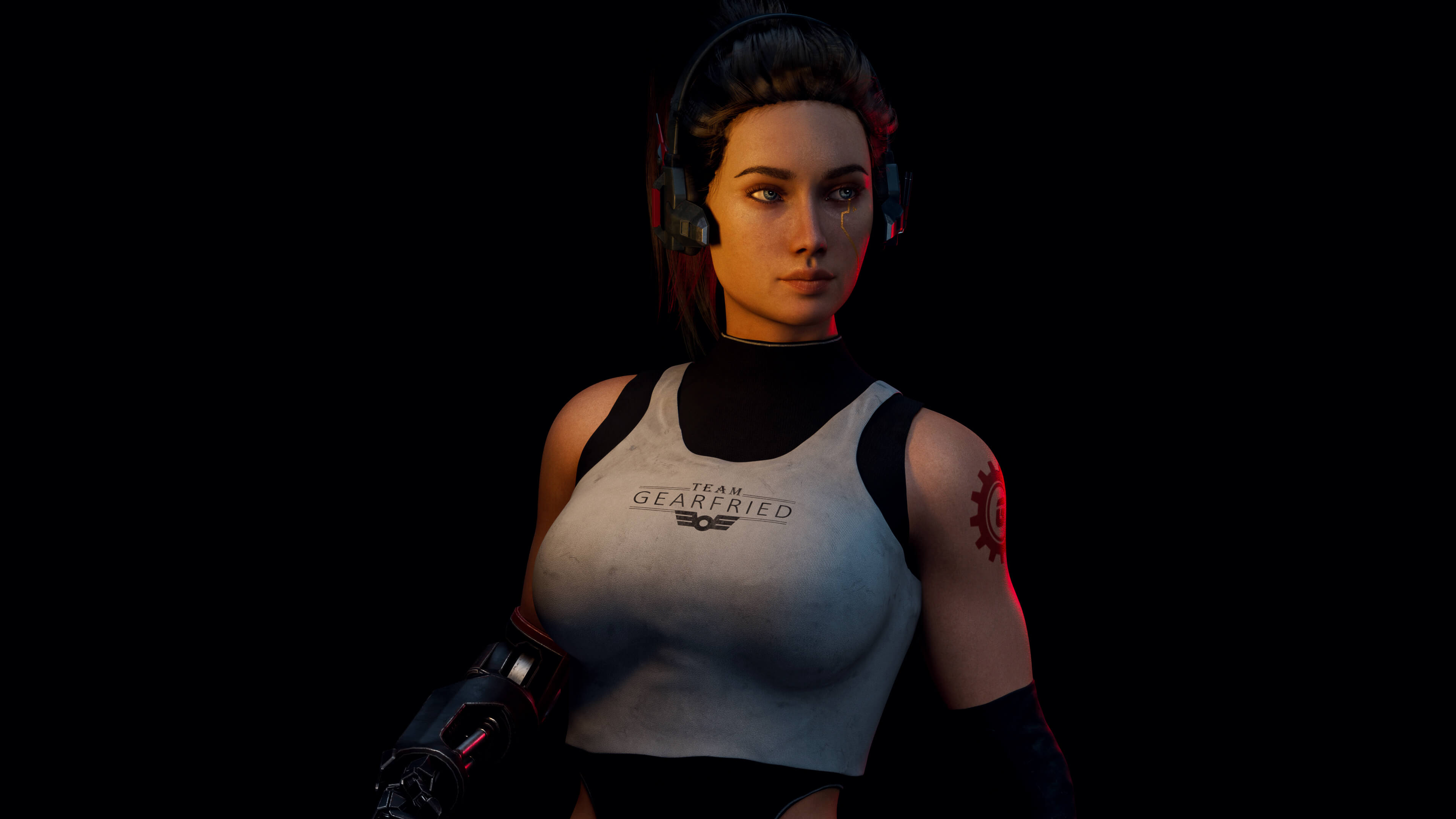 FREYA THE MECHANIC GIRL 3D Render, Digital Art by FIRA