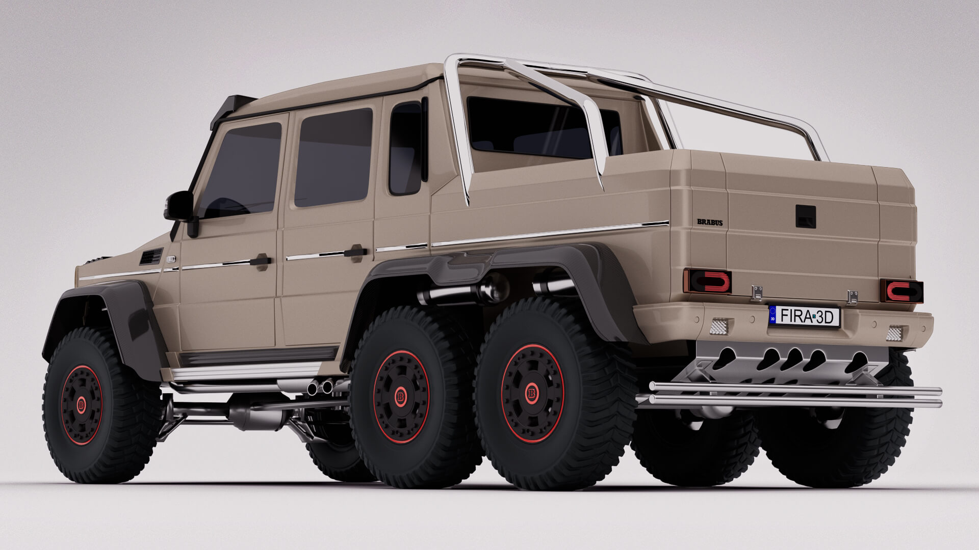 Mercedes G63 Brabus 6X6 2015 - 3D Model by FIRA