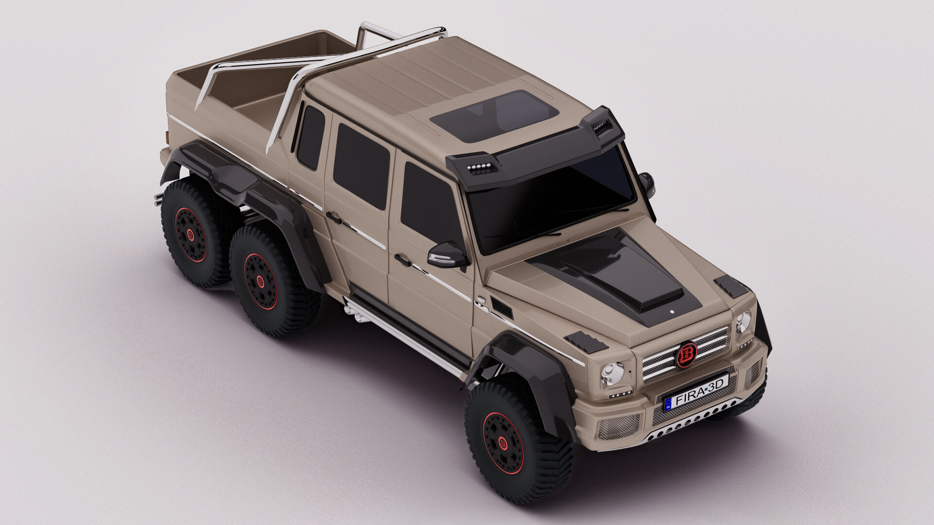 Mercedes G63 Brabus 6X6 2015 - 3D Model by FIRA