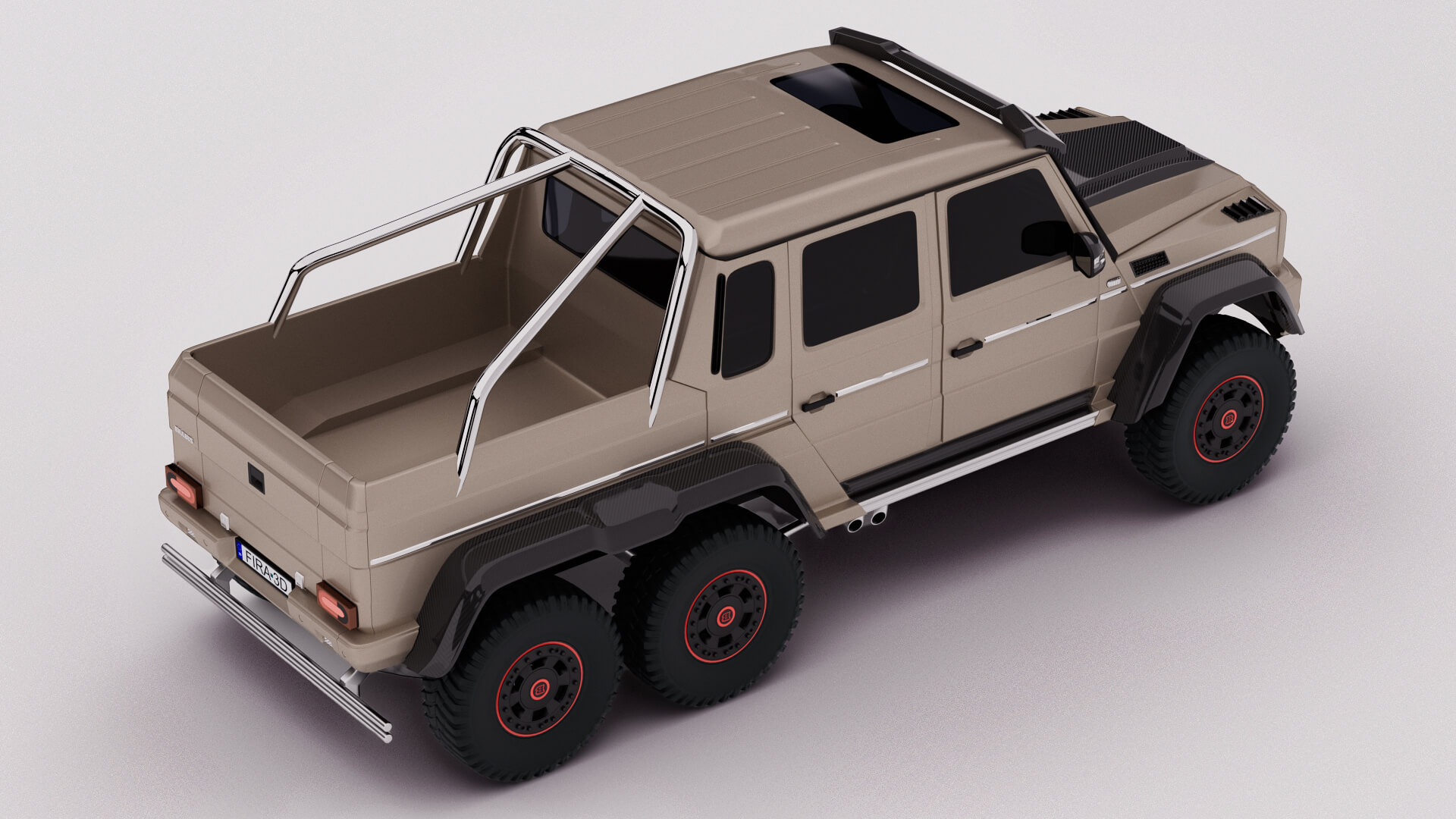 Mercedes G63 Brabus 6X6 2015 - 3D Model by FIRA