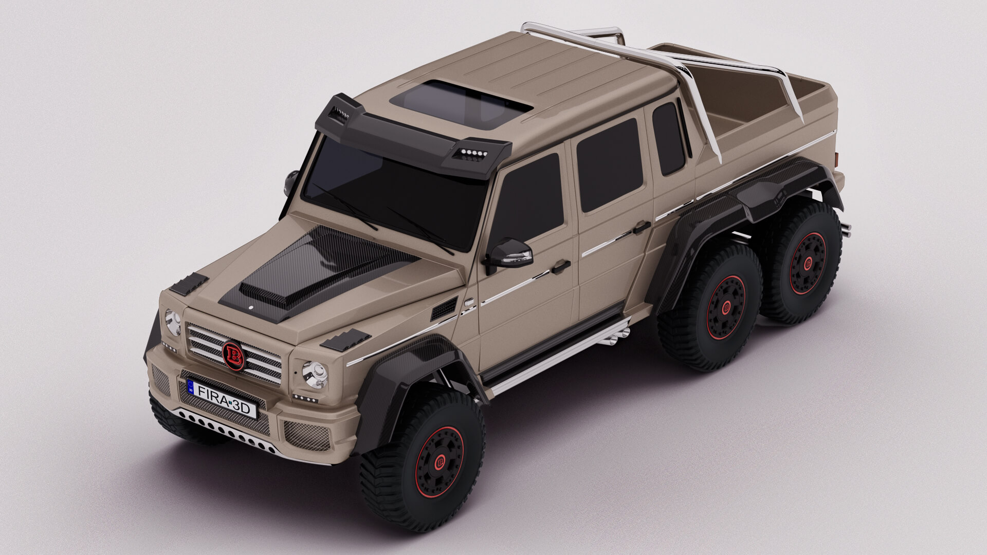 Mercedes G63 Brabus 6X6 2015 - 3D Model by FIRA