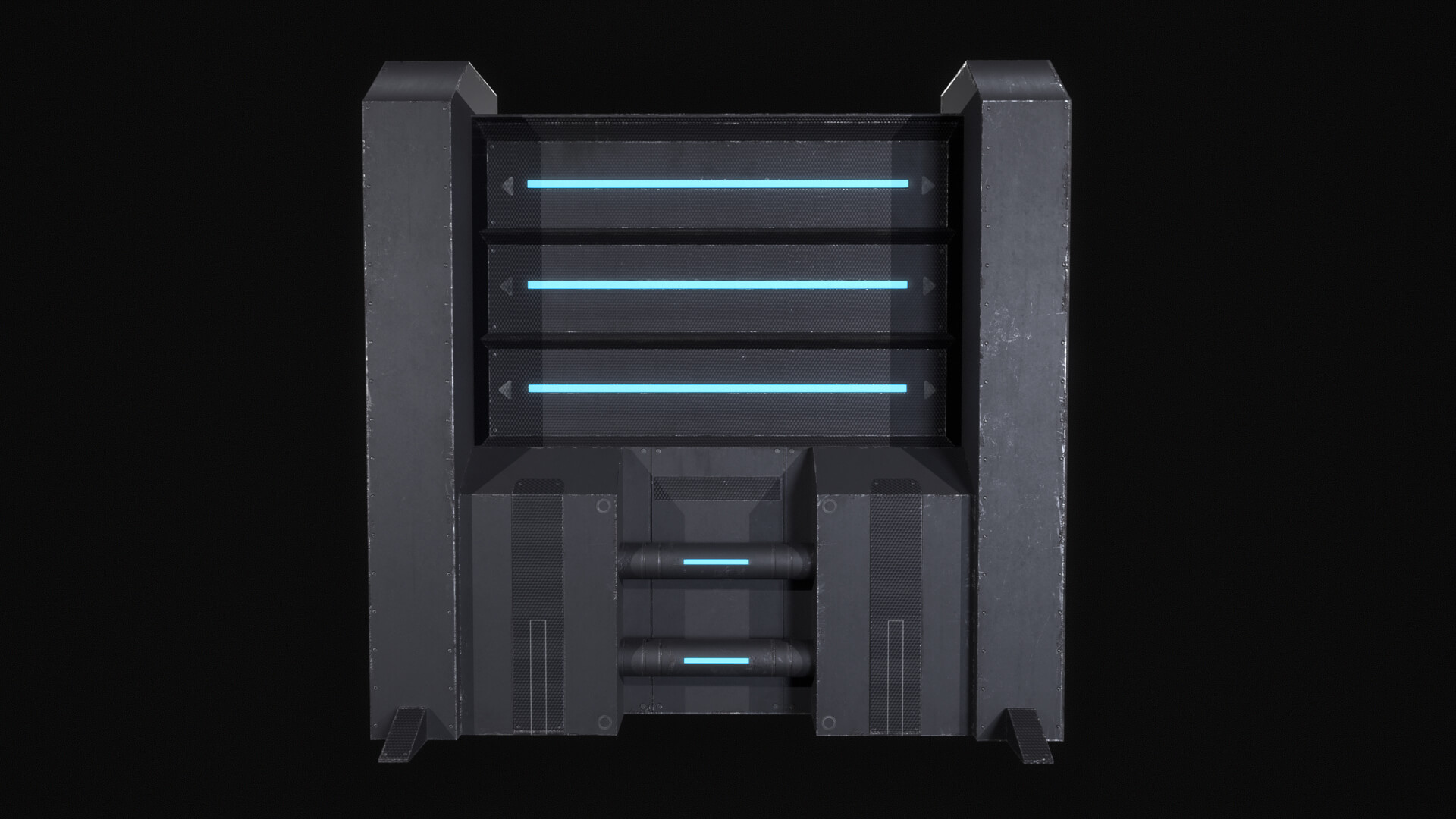 Sci-Fi Modular Wall Panels Pack 3D Model by FIRA
