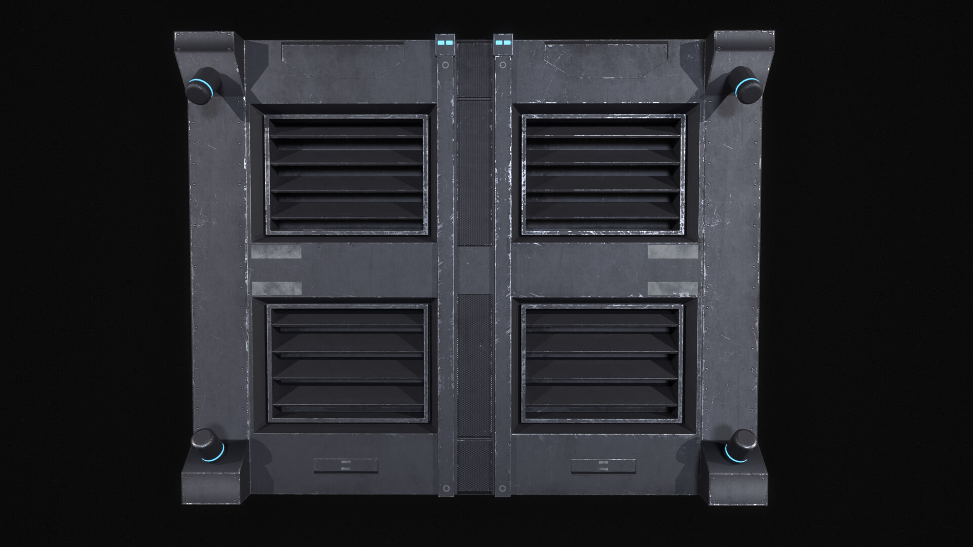 Sci-Fi Modular Wall Panels Pack 3D Model by FIRA