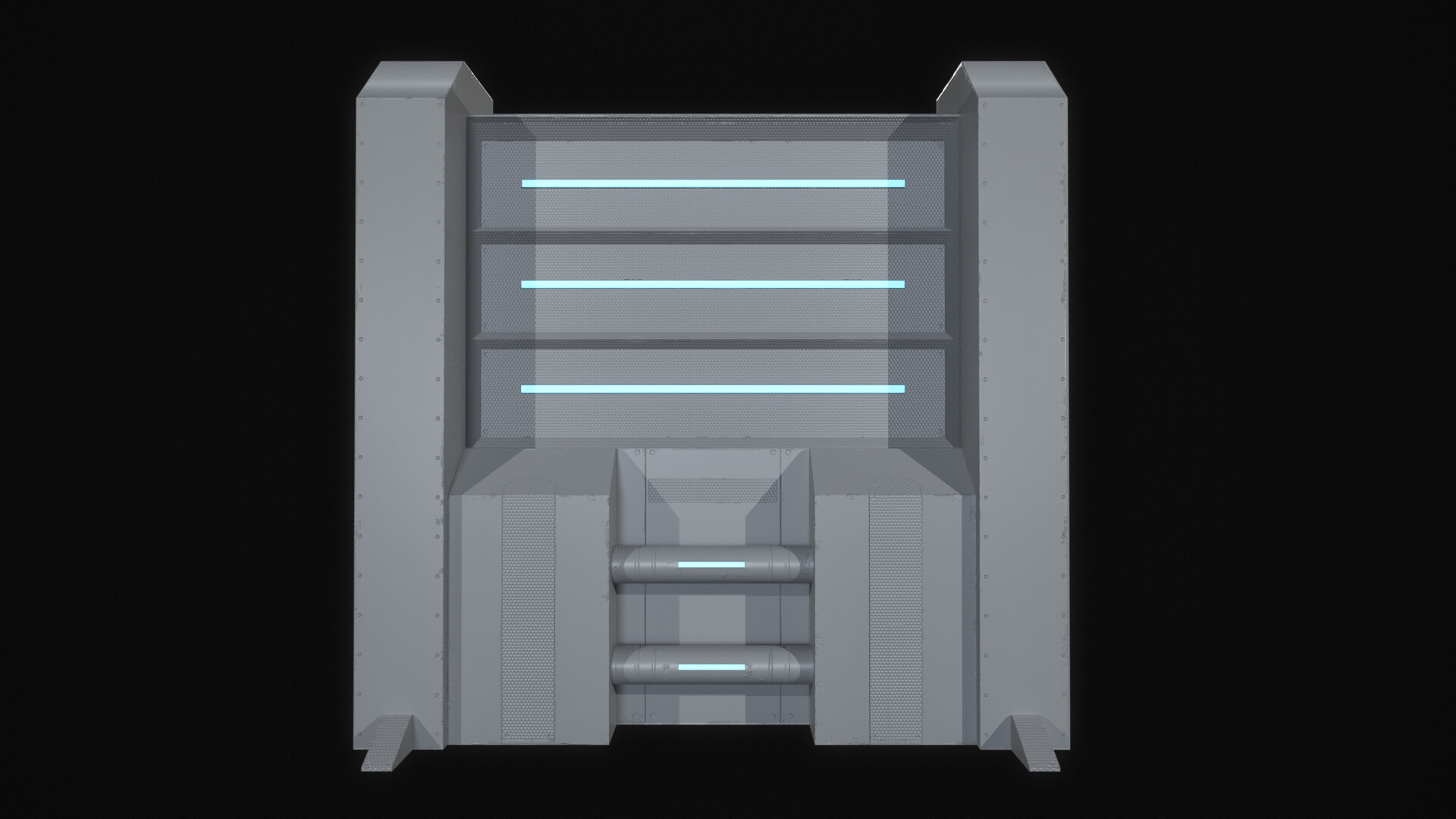 Sci-Fi Modular Wall Panels Pack 3D Model by FIRA