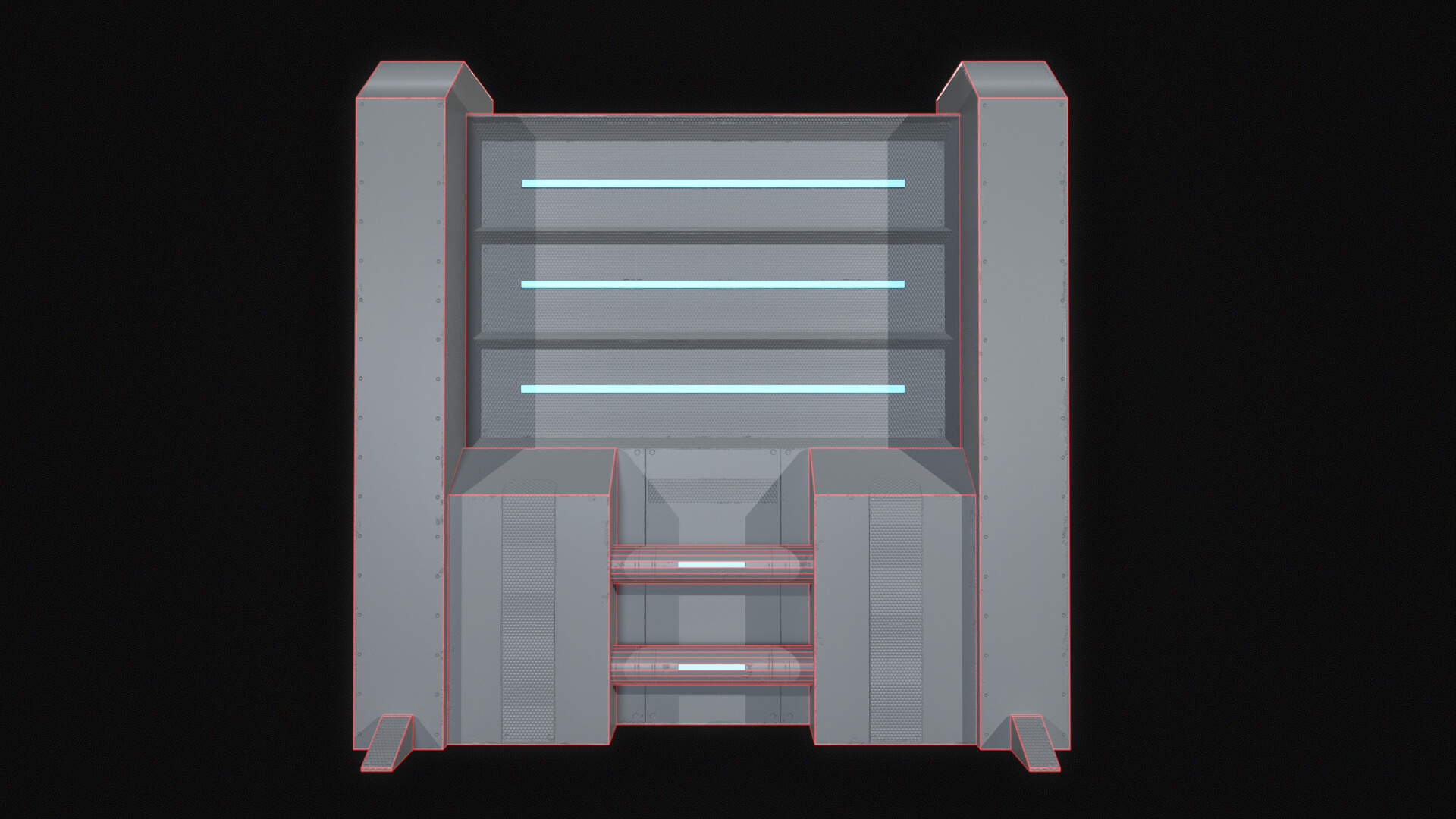 Sci-Fi Modular Wall Panels Pack 3D Model by FIRA